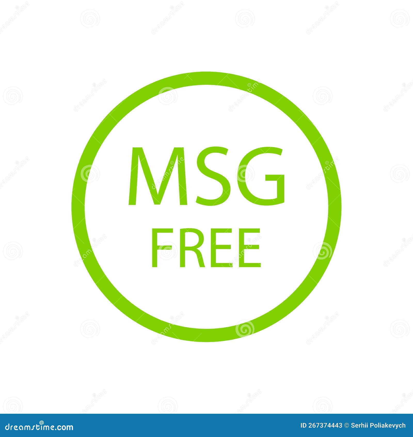 Icon with Green Msg Free Sign. Vector Illustration Stock Vector ...