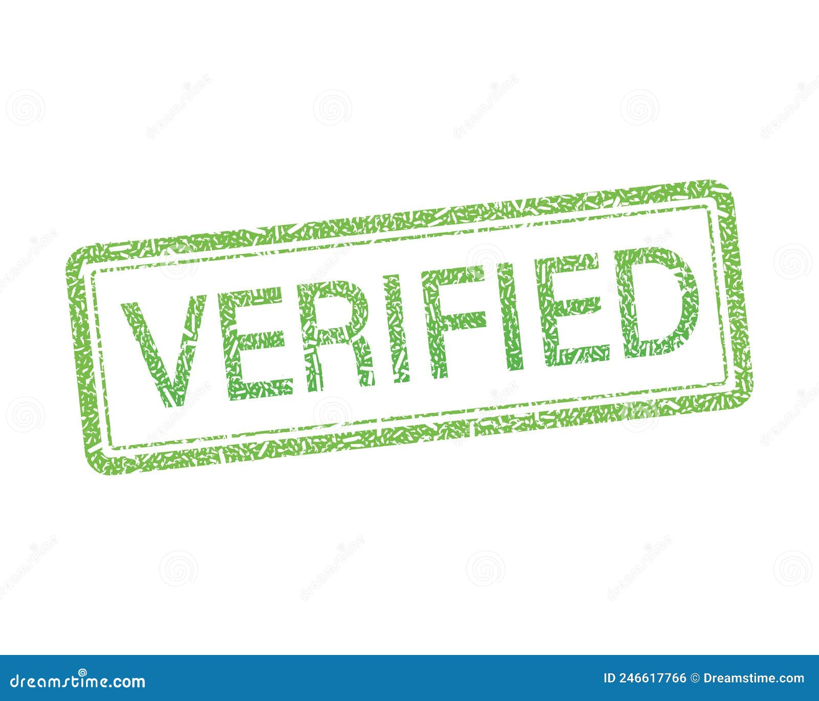 Icon with Green Verify Stamp on White Backdrop. Business Vector Icon ...