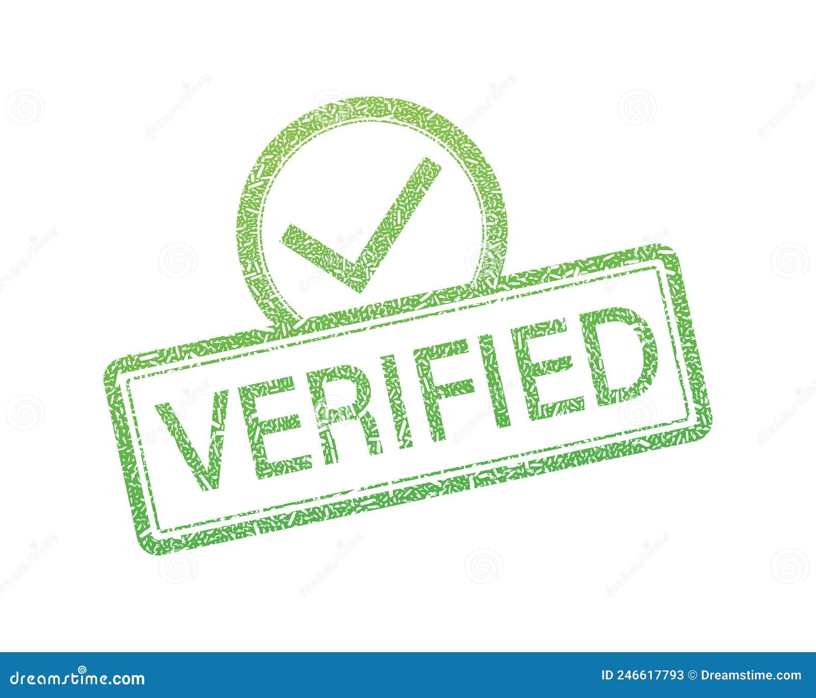 Icon with Green Verify Stamp on White Backdrop. Business Vector Icon ...