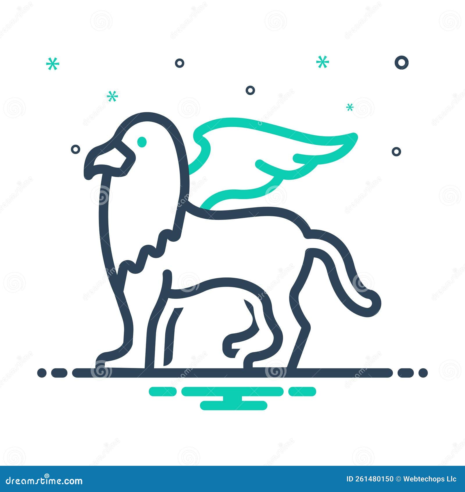 Mix Icon for Griffin, Gryphon and Griffon Stock Vector - Illustration ...