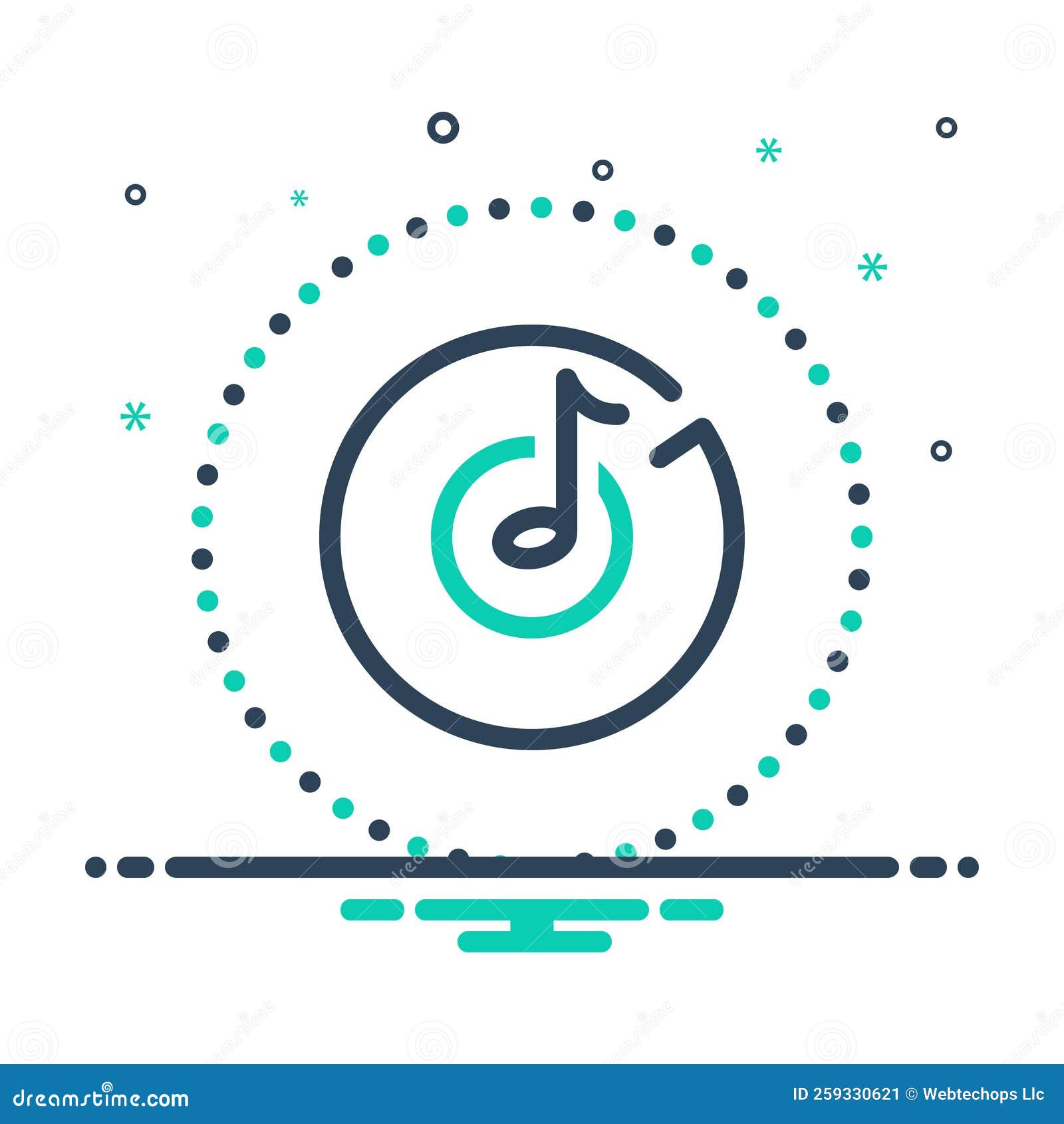 Mix Icon for Groove, Vinyl and Record Stock Illustration - Illustration ...