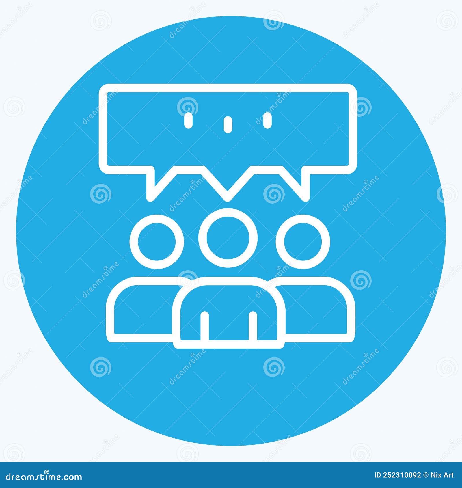 Icon Group Opinion. Suitable for Feedback Symbol. Blue Eyes Style ...