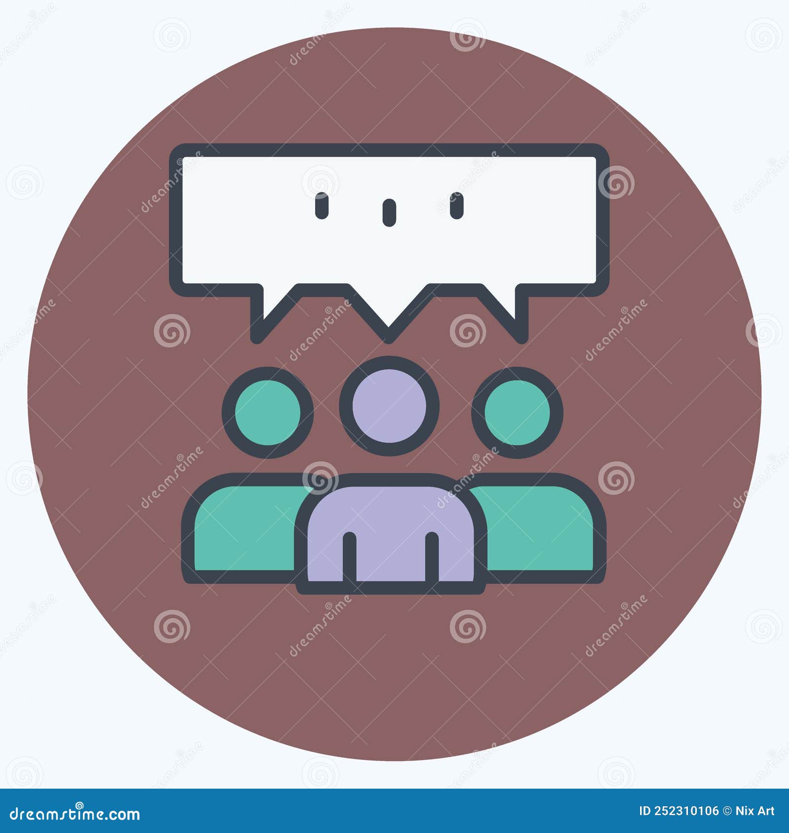 Icon Group Opinion. Suitable for Feedback Symbol. Color Mate Style ...