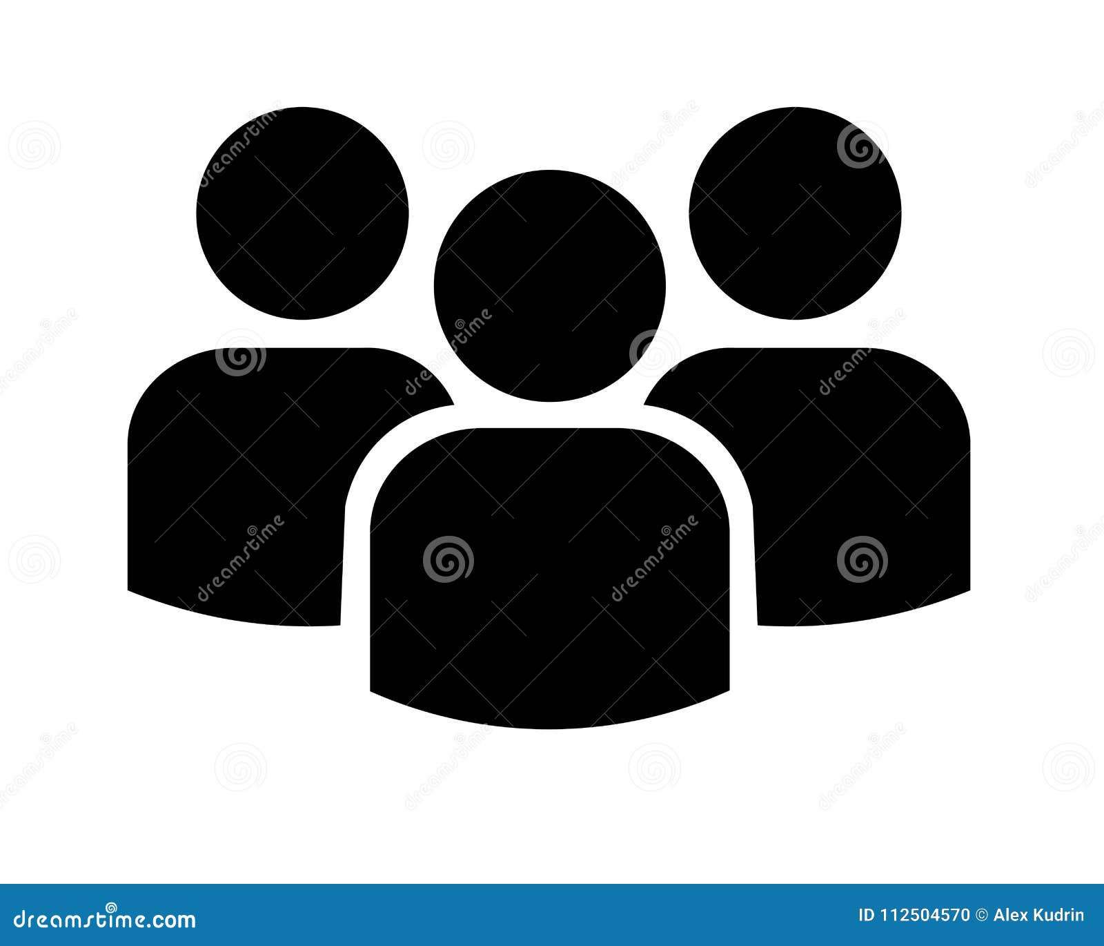 Group of three people stock vector. Illustration of group - 112504570