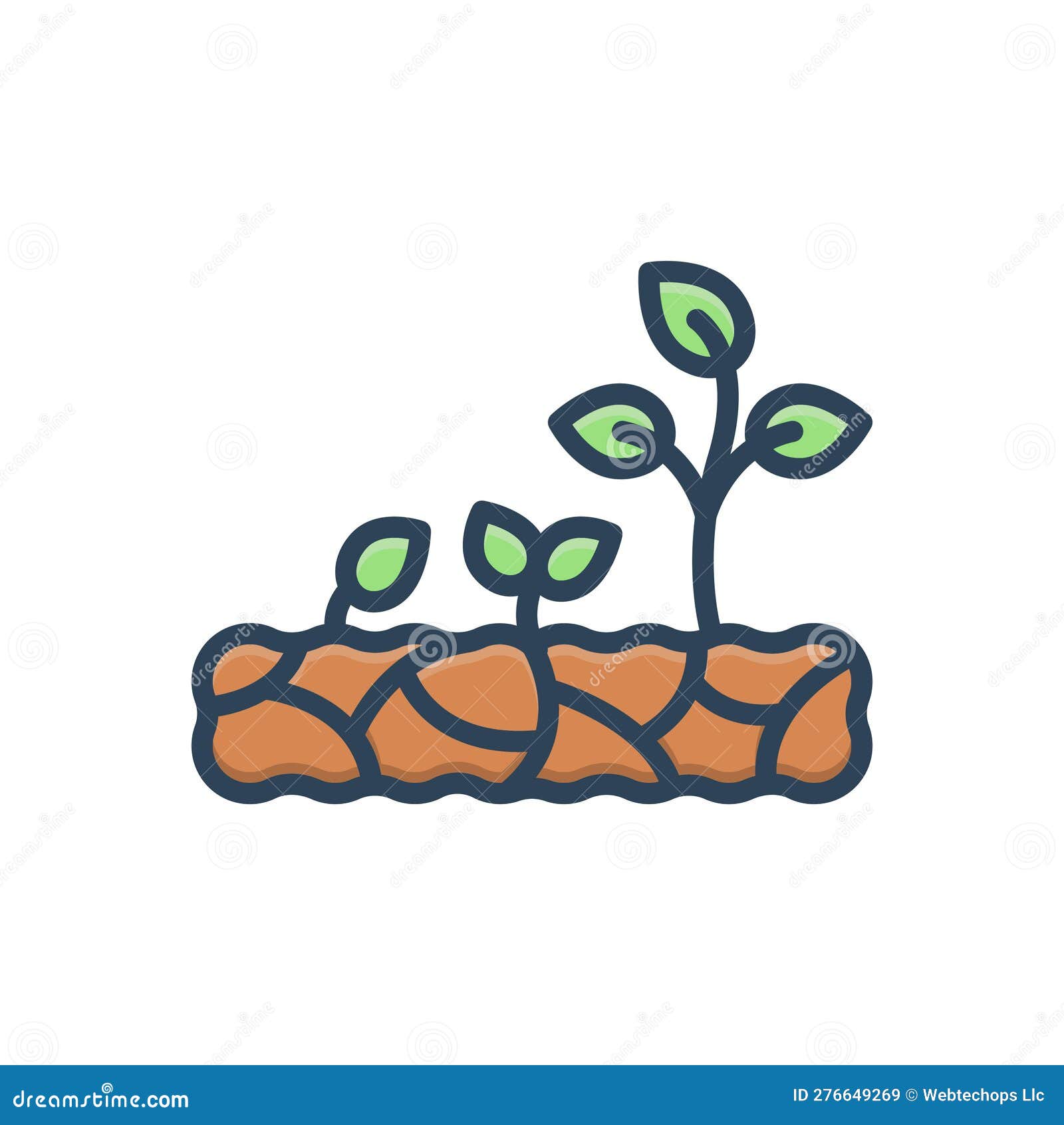 Color Illustration Icon for Growing, Increasingly and Sapling Stock ...