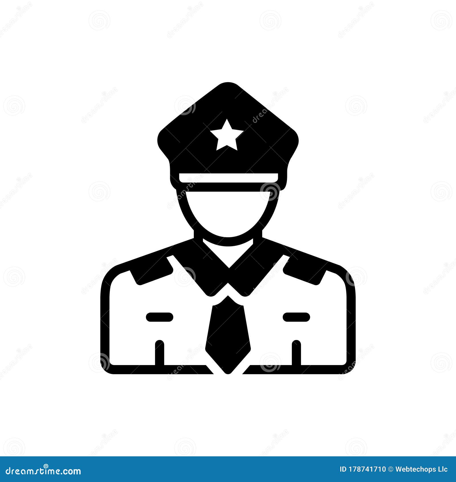 Black Solid Icon for Guard, Secure and Enforcer Stock Vector ...