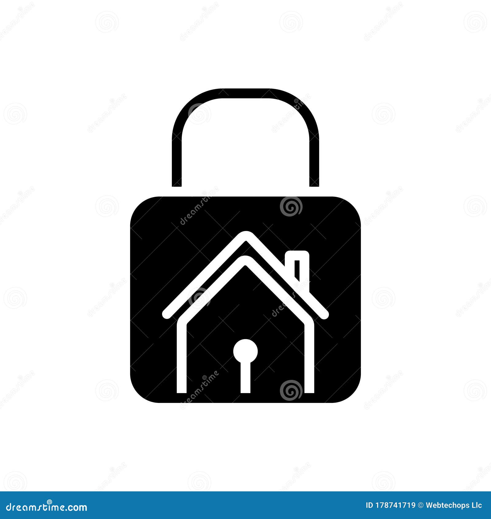 Black Solid Icon for Guard, Secure and Home Stock Vector - Illustration ...