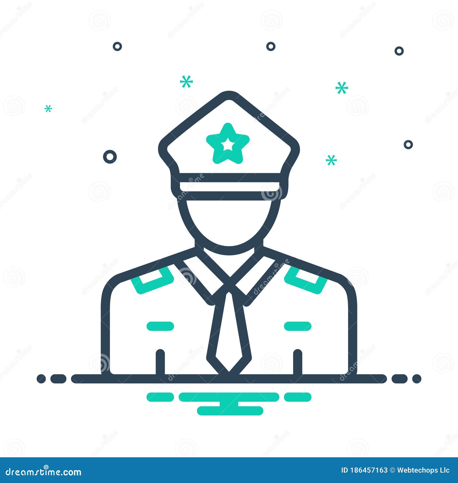 Mix Icon for Guard, Secure and Enforcer Stock Vector - Illustration of ...