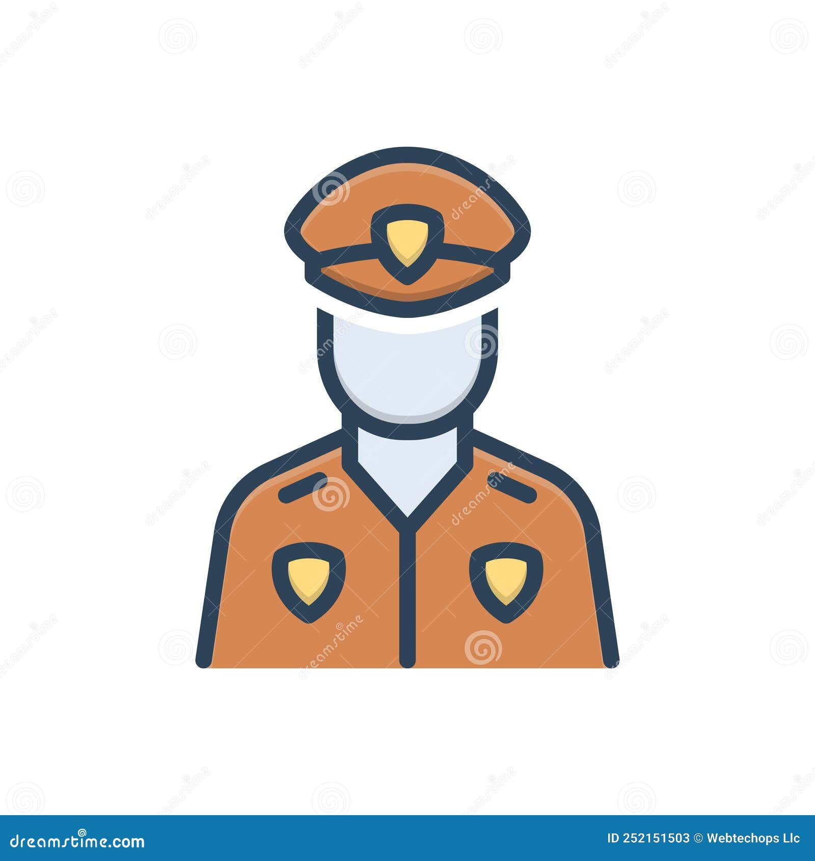 Color Illustration Icon for Guards, Warden and Chaser Stock Vector ...