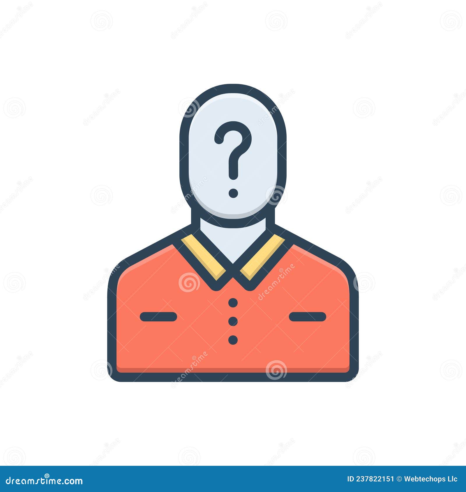 Color Illustration Icon for Guess, Who and Question Stock Illustration ...