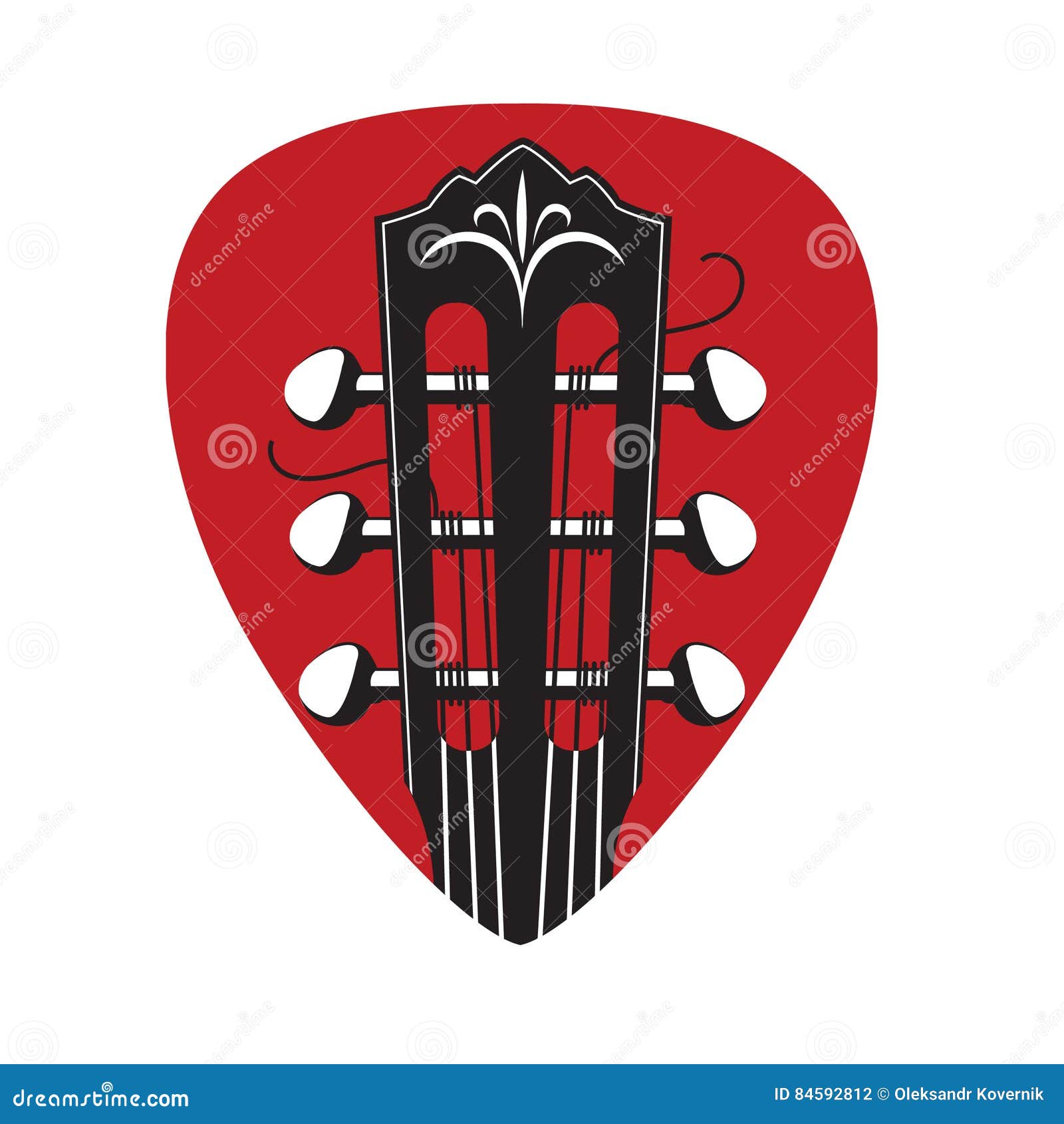 Guitar Neck Blueprint Vector Illustration | CartoonDealer.com #8786274