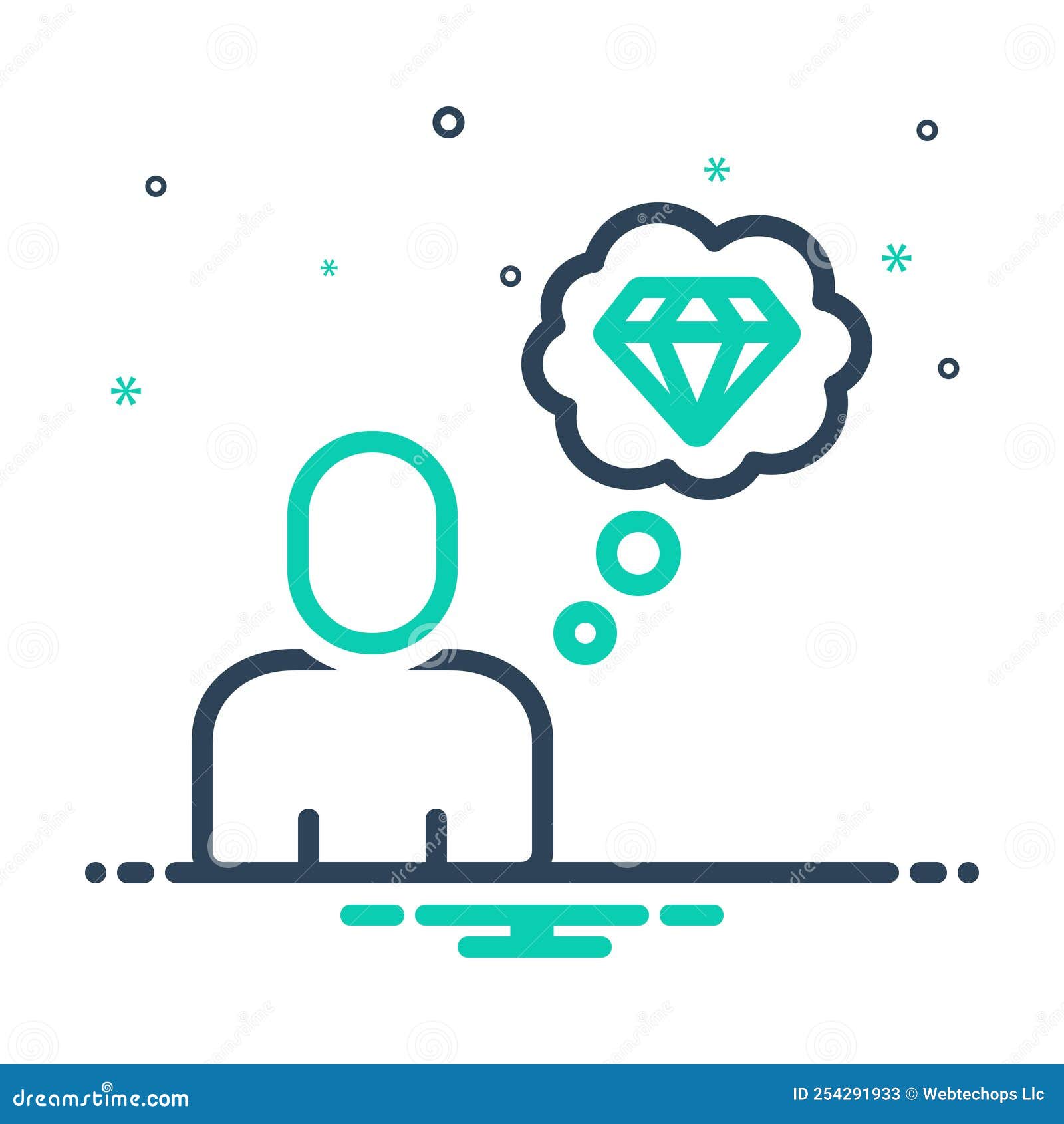 Mix Icon for Had, Diamond and Man Stock Vector - Illustration of ...