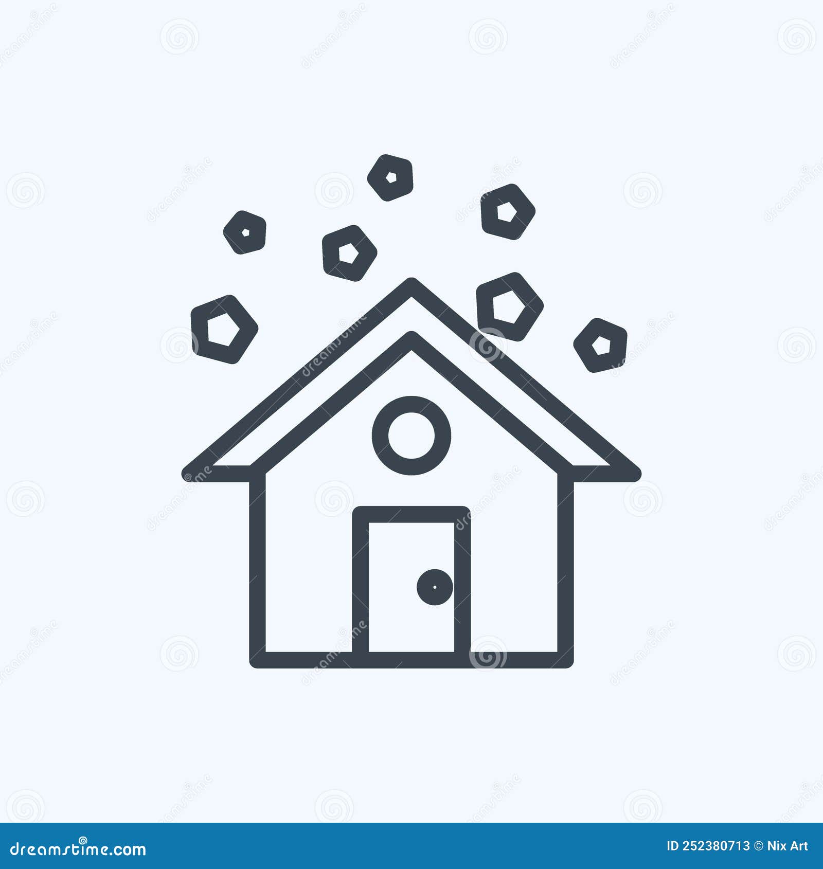 Icon Hailstorm. Suitable for Disasters Symbol. Line Style. Simple ...