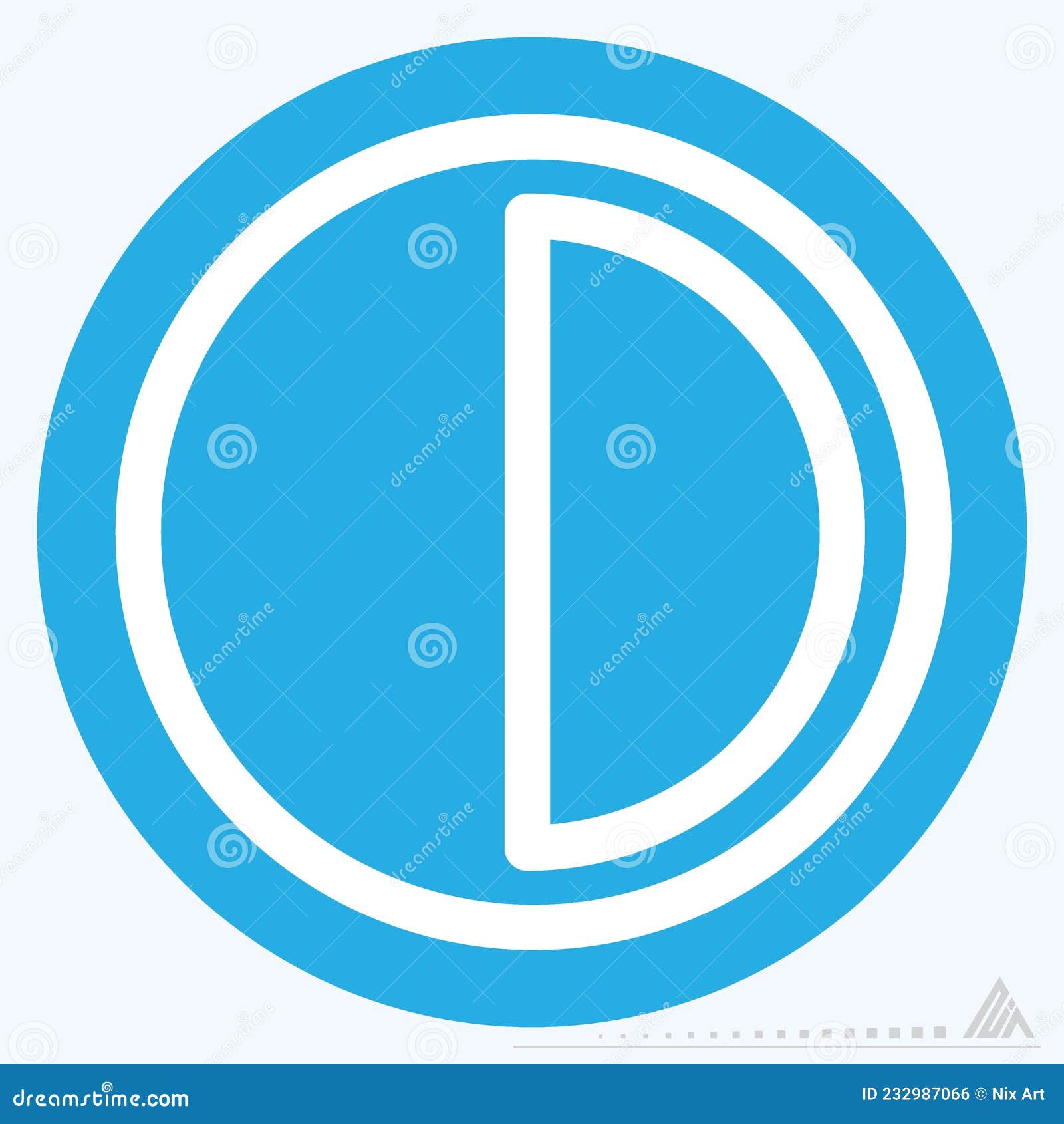 Icon Half Moon - Blue Eyes St Stock Vector - Illustration of icon ...