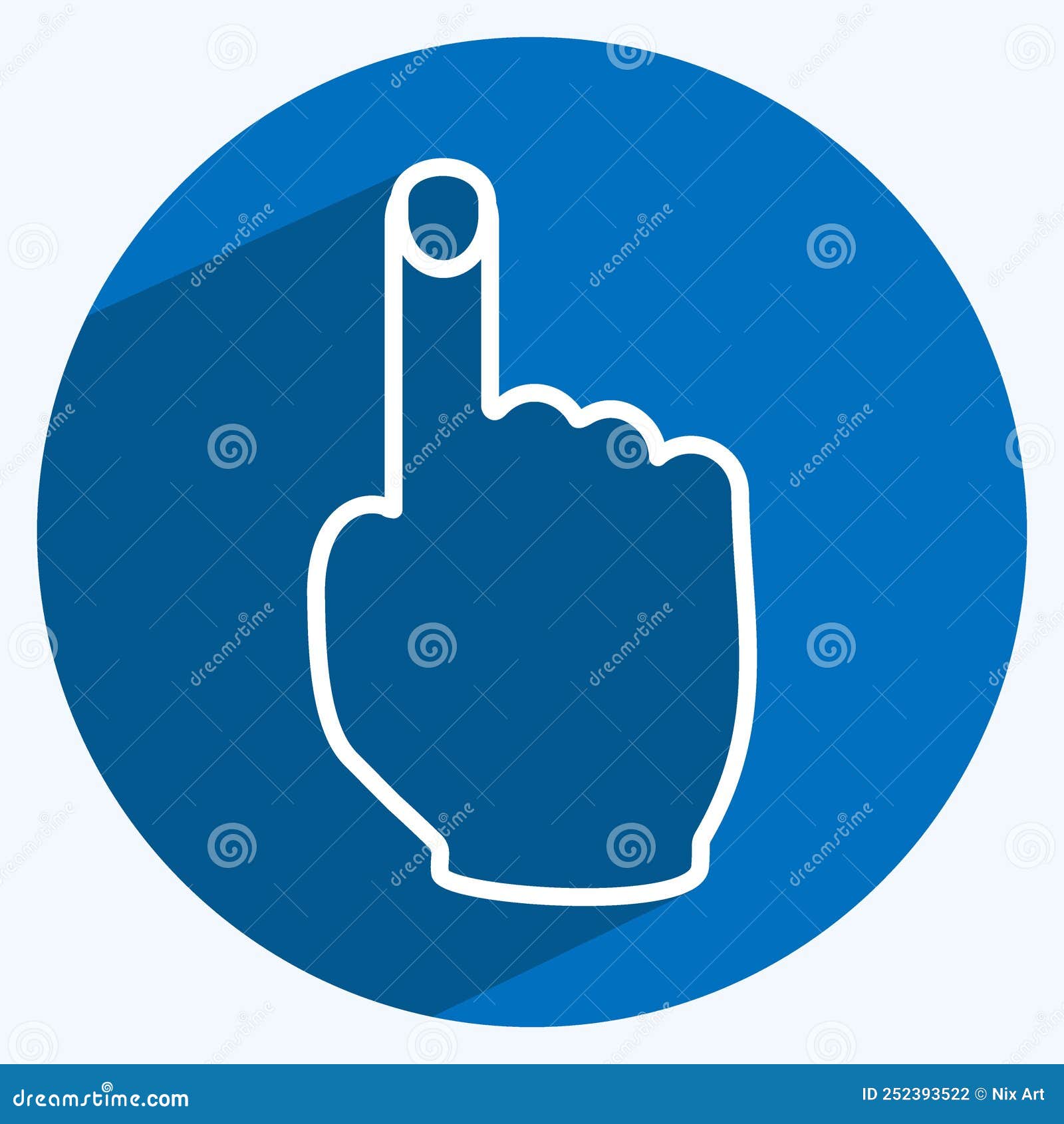 Icon Hand Cursor. Suitable for Hand Actions Symbol. Long Shadow Style ...