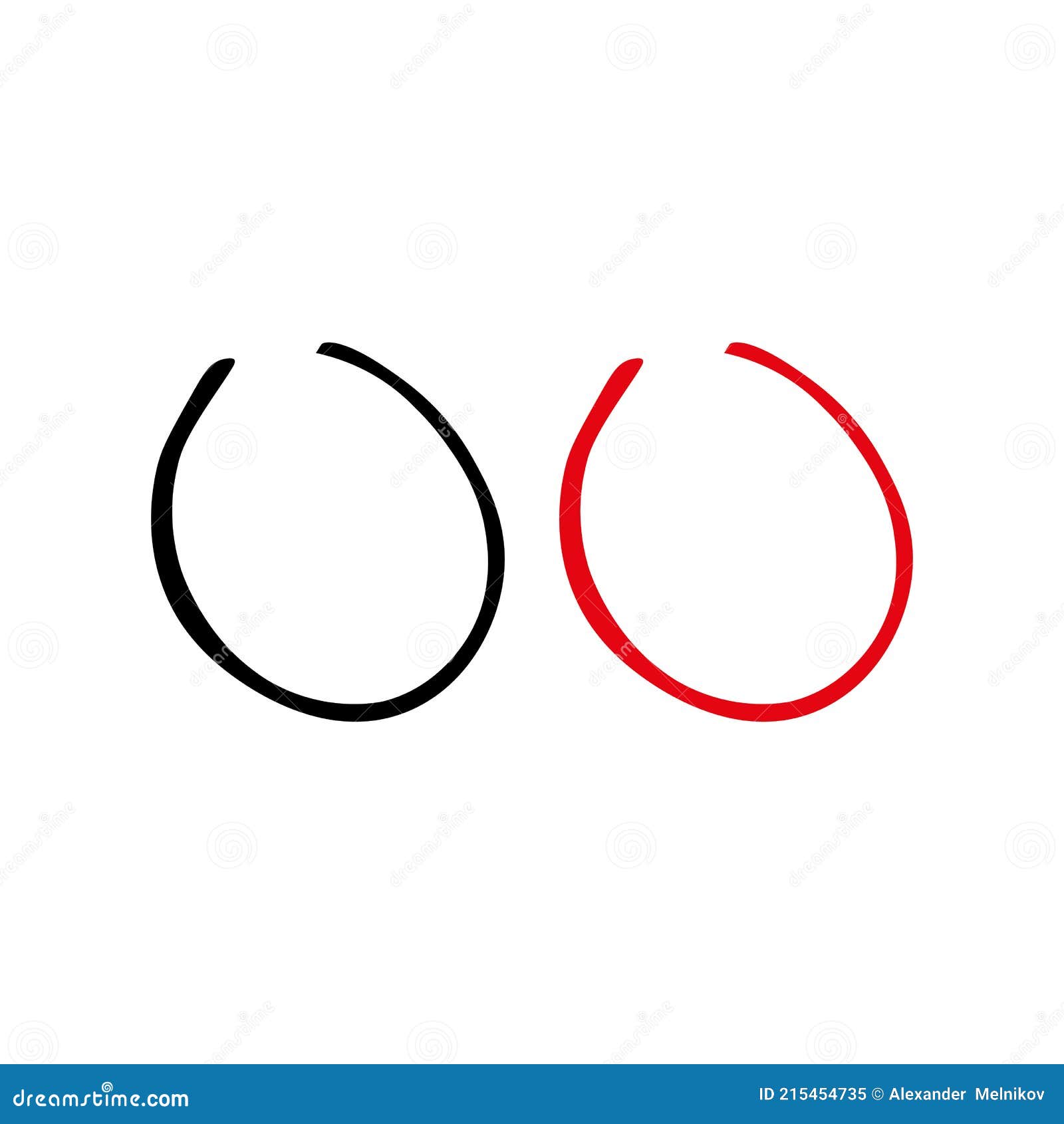 Icon Hand Drawn Circle. Vector Illustration Eps 10 Stock Vector ...
