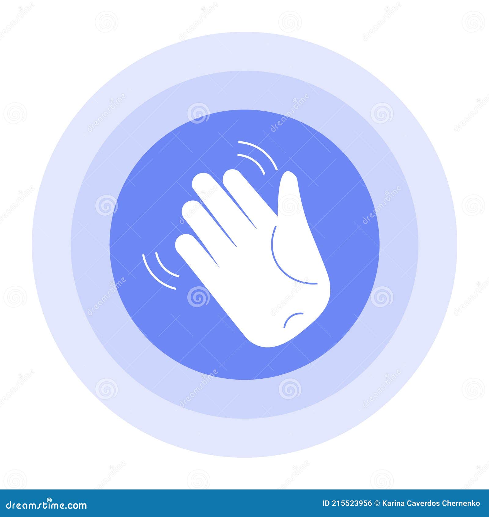 An Icon with a Hand Greeting an Emotion. Waving Hand Gesture Icon Stock ...