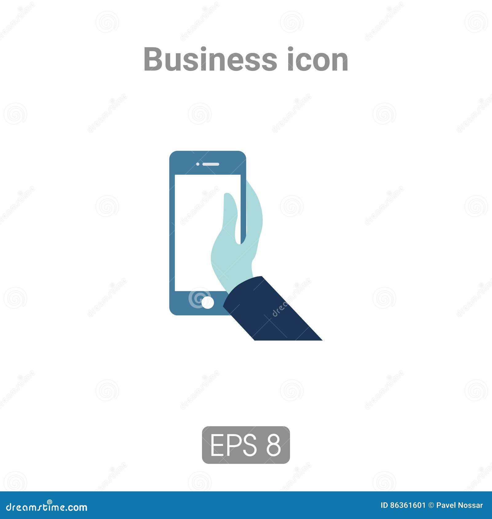 Icon hand with phone stock illustration. Illustration of business ...
