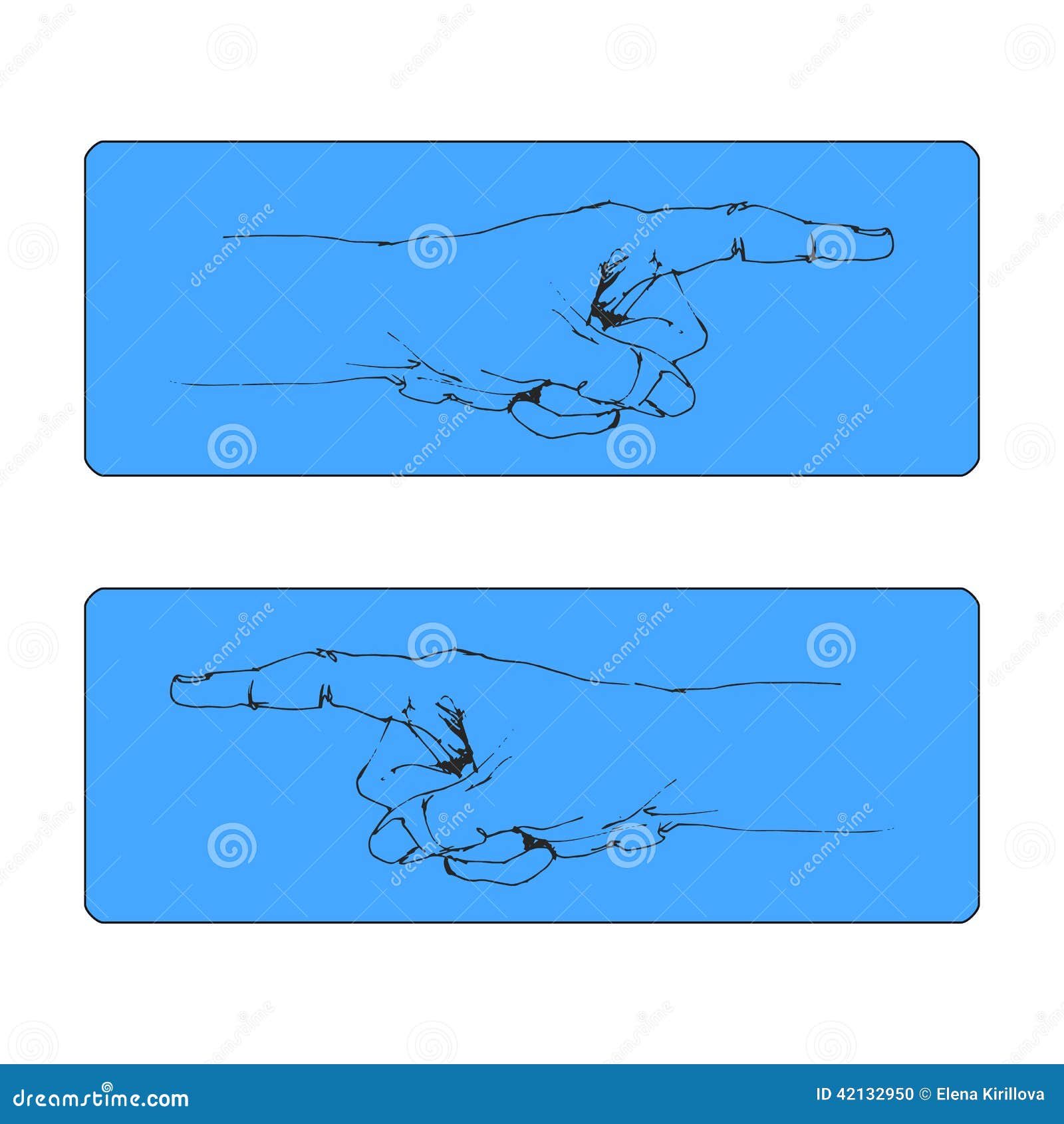 Icon With Hand Pointing Direction. Stock Vector - Illustration of ...