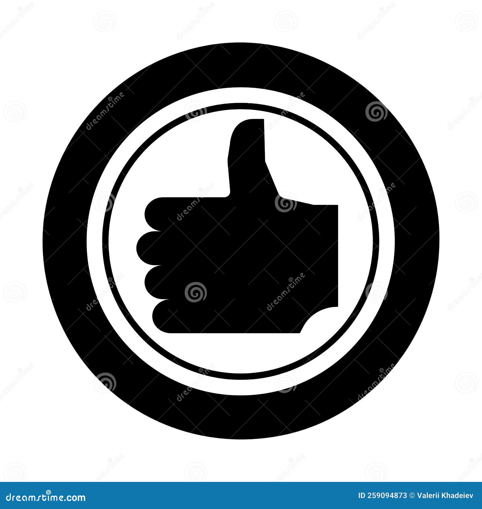 Icon Hand Thumb Up Shape. Gambling Symbol, Object Stock Illustration ...