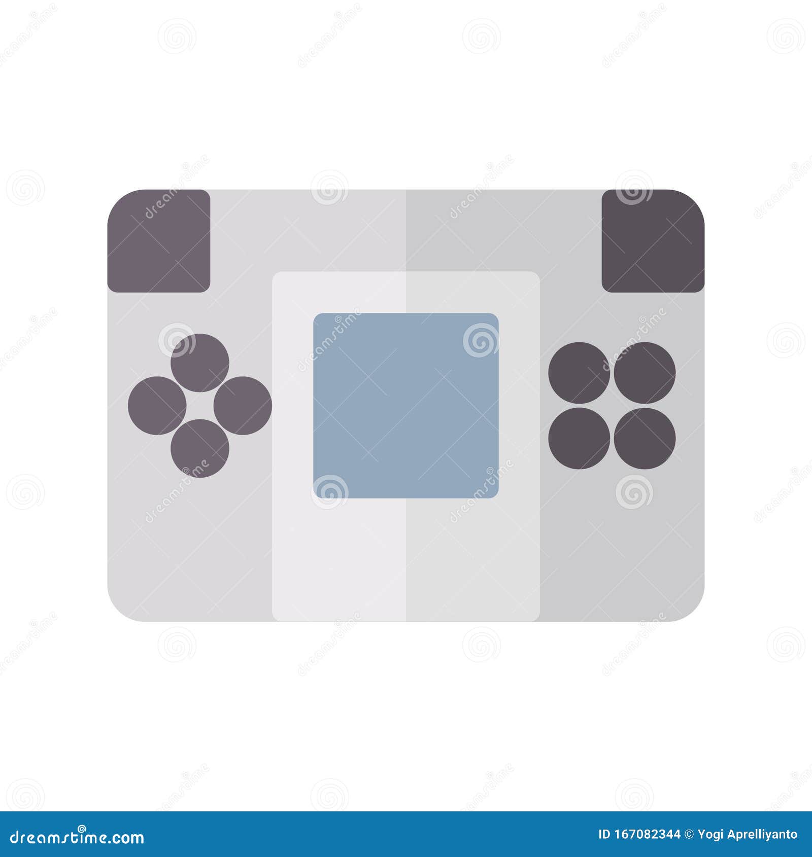 Icon Handheld Console in Flat Style. Vector Illustration and Editable ...