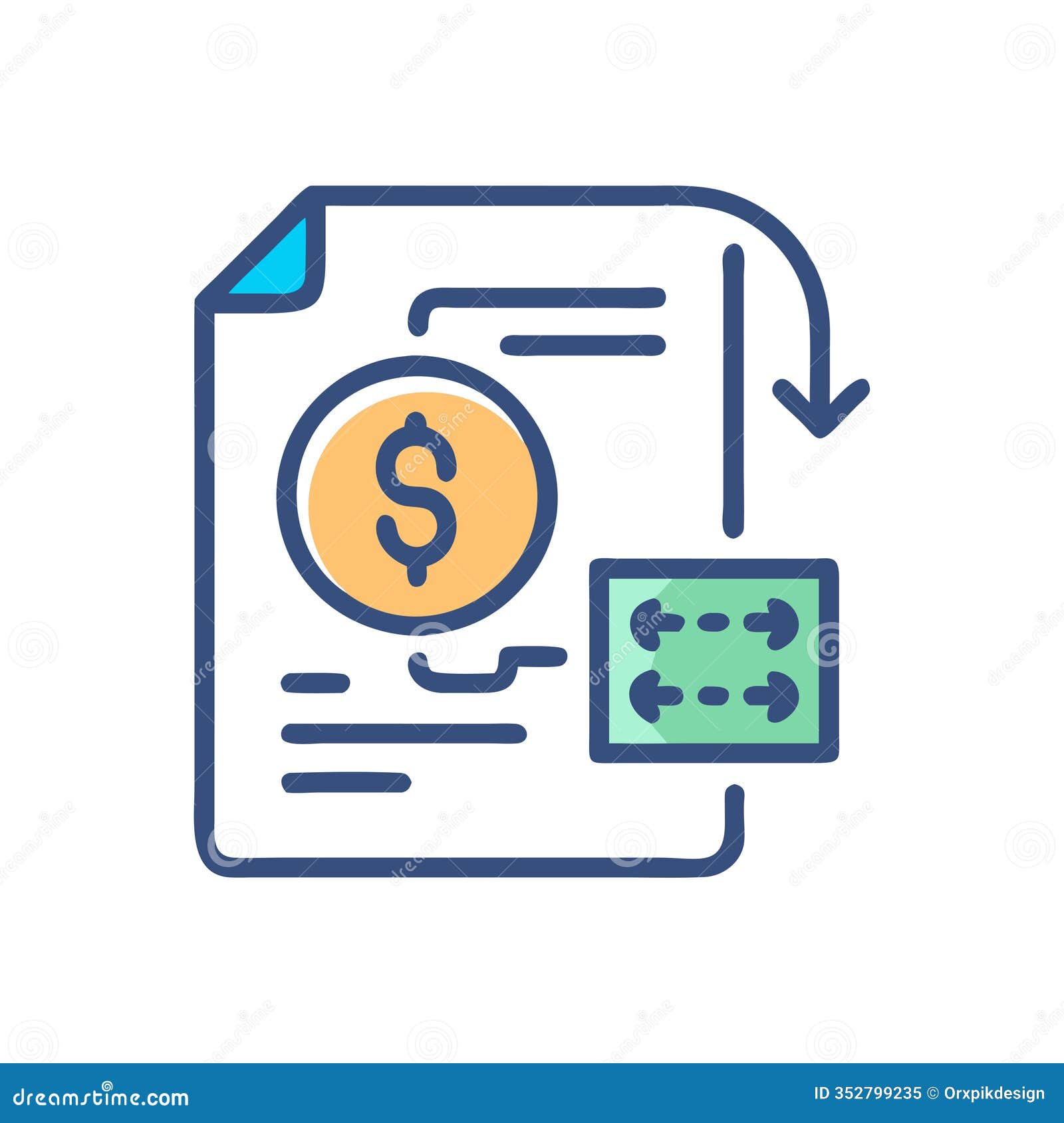 Icon for Handling Expense Reimbursements Stock Vector - Illustration of ...