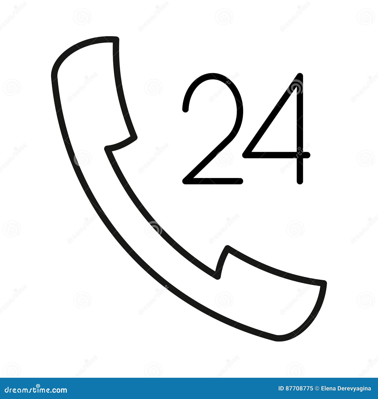 Icon, Handset, Emergency Number 911. Ideal For Catalogs Cartoon Vector ...