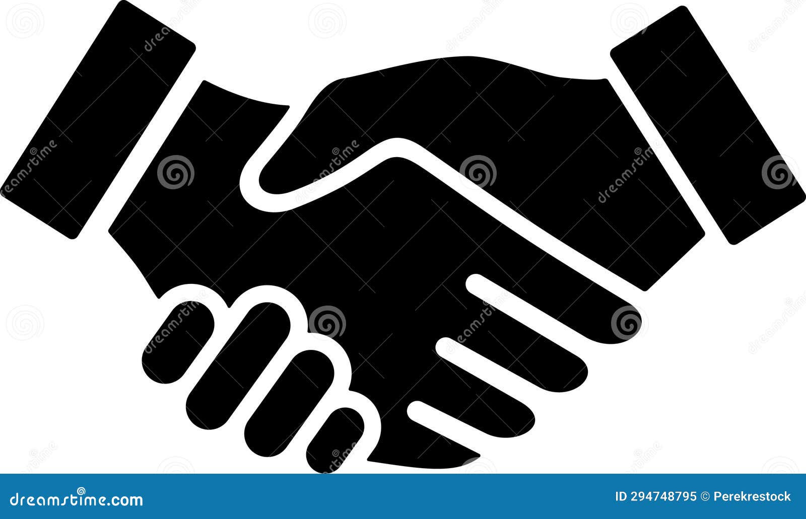The Icon of Handshake As Concept of Trust and Support, Flat Design ...