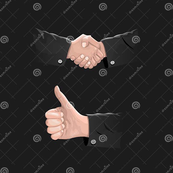 Icon handshake and cool stock vector. Illustration of human - 127888475