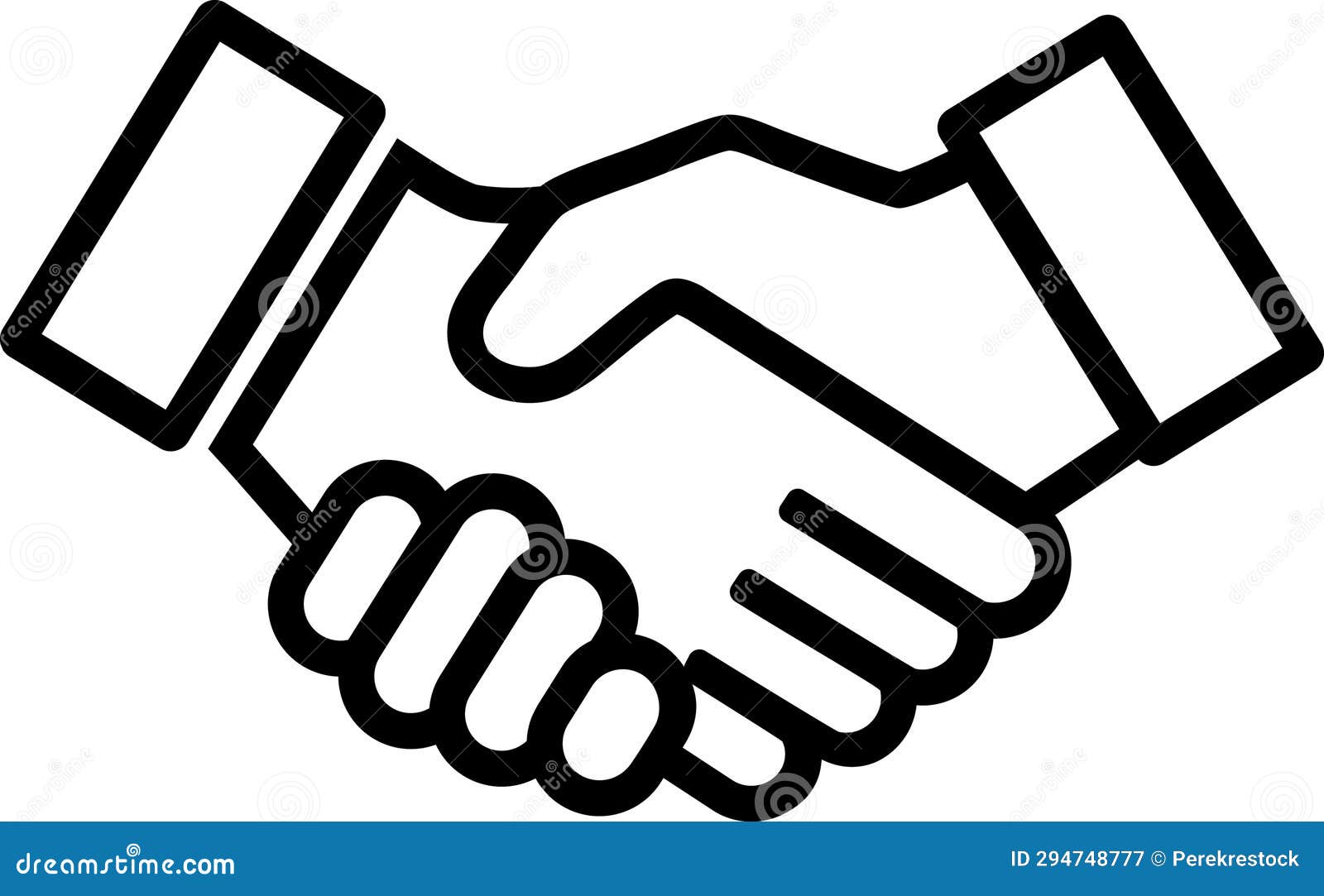 The Icon of Handshake of Two Hands As Concept of Trust and Partnership ...