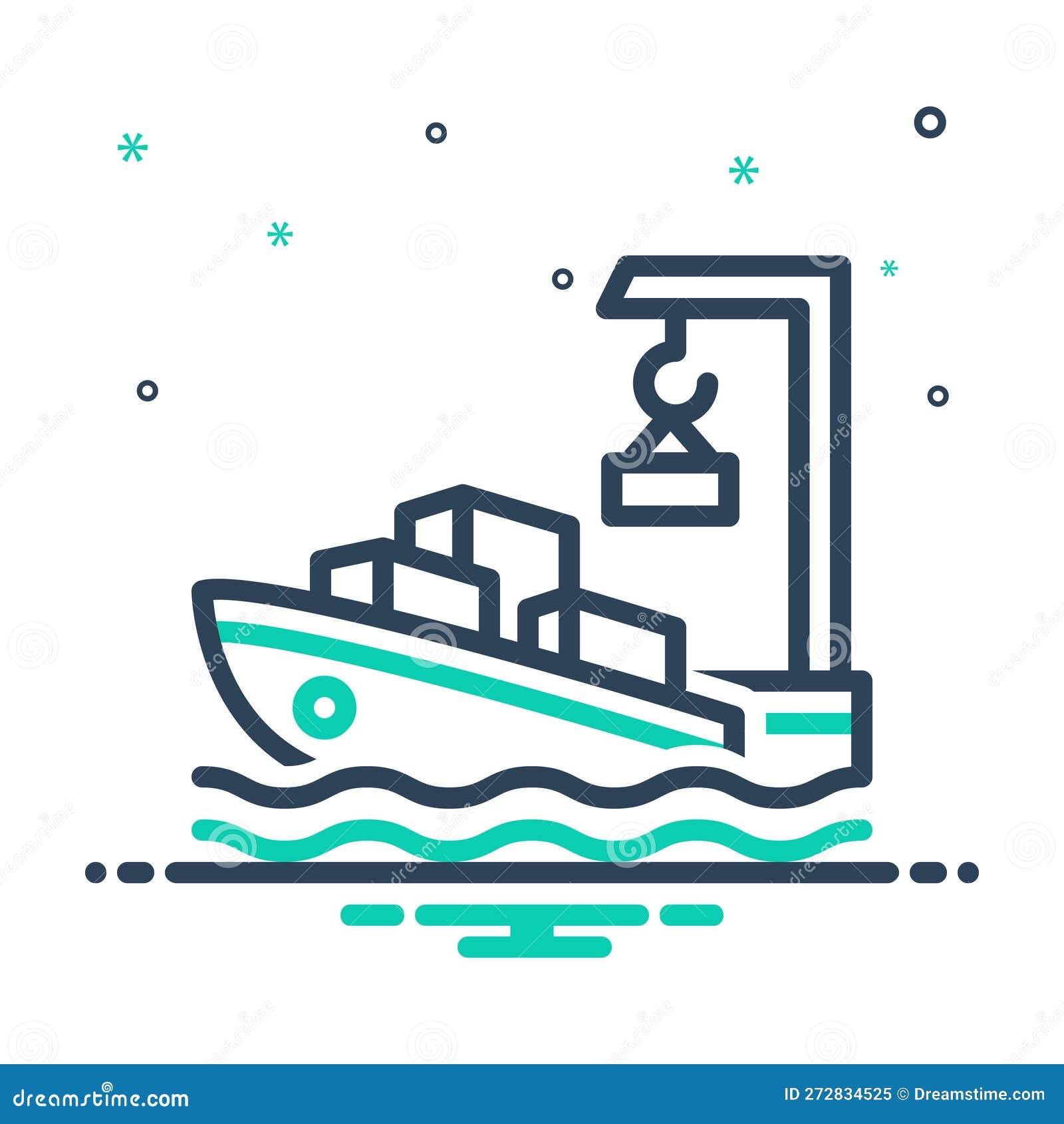 Mix Icon for Harbour, Port and Waterfront Stock Vector - Illustration ...