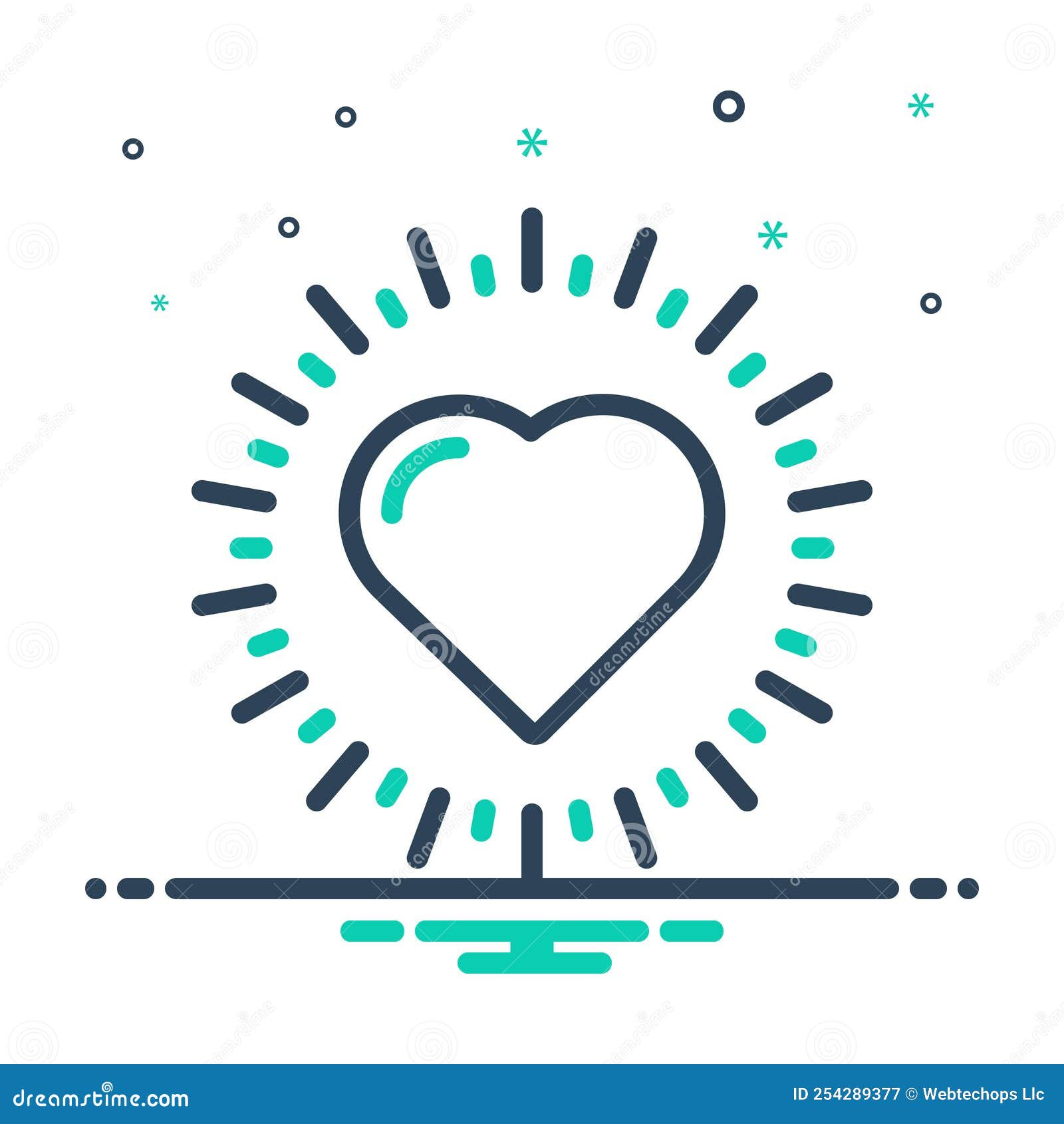 Mix Icon for Hart, Heart and Valentine Stock Vector - Illustration of ...
