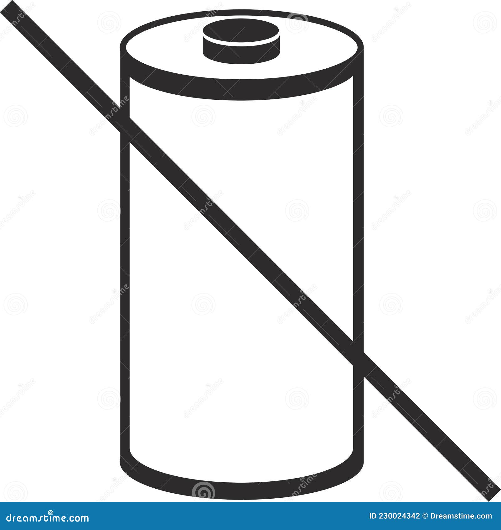 The Icon Has No Battery Charge. There is No Battery Stock Vector ...