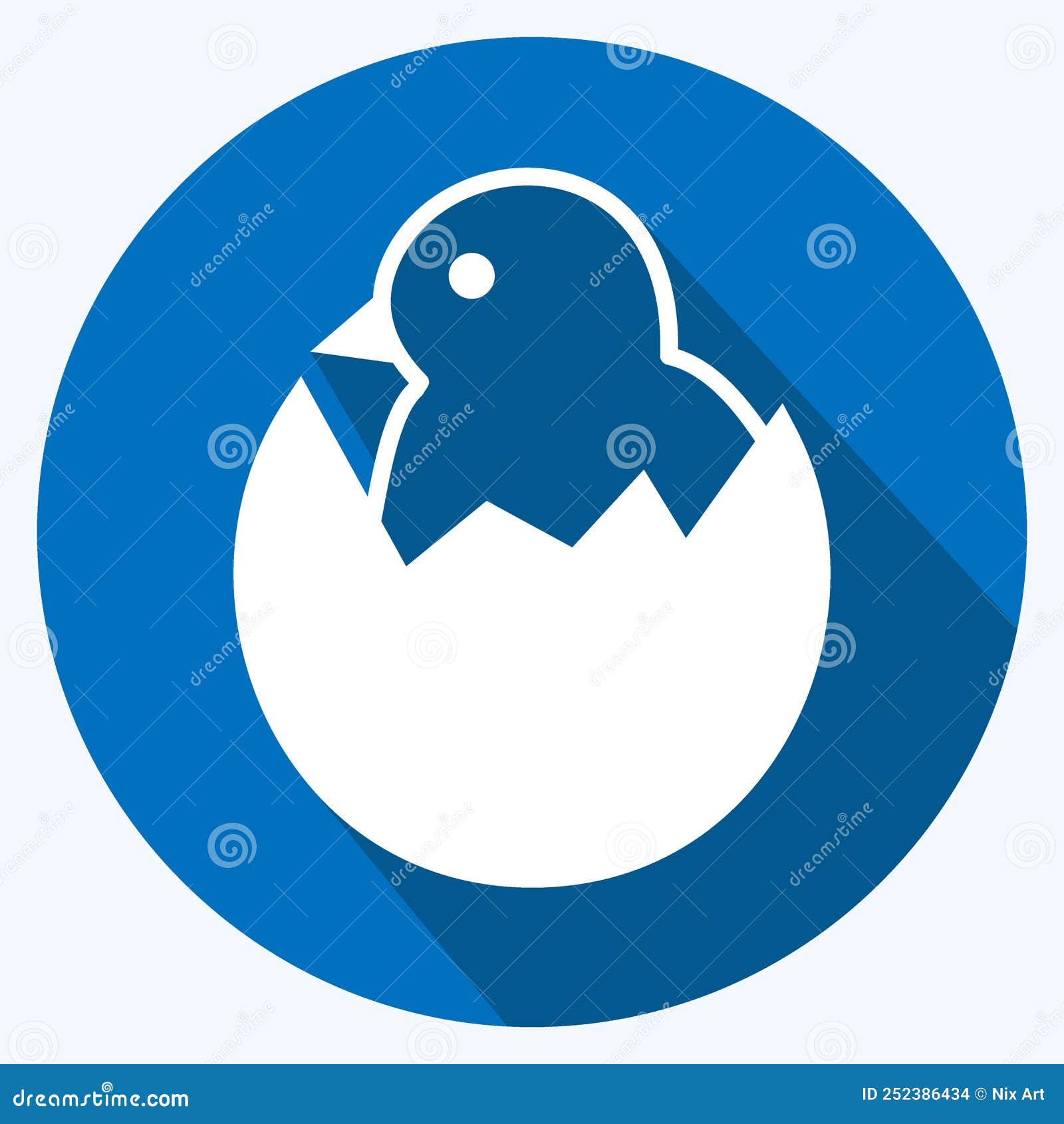 Icon Hatched Egg. Suitable for Garden Symbol. Long Shadow Style. Simple ...