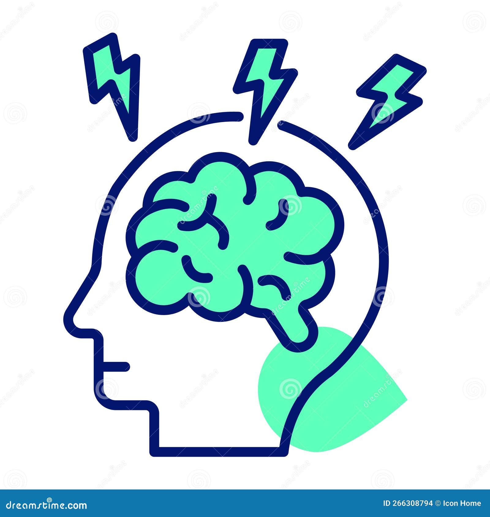 An Icon of Headache, Editable Vector Style Stock Vector - Illustration ...