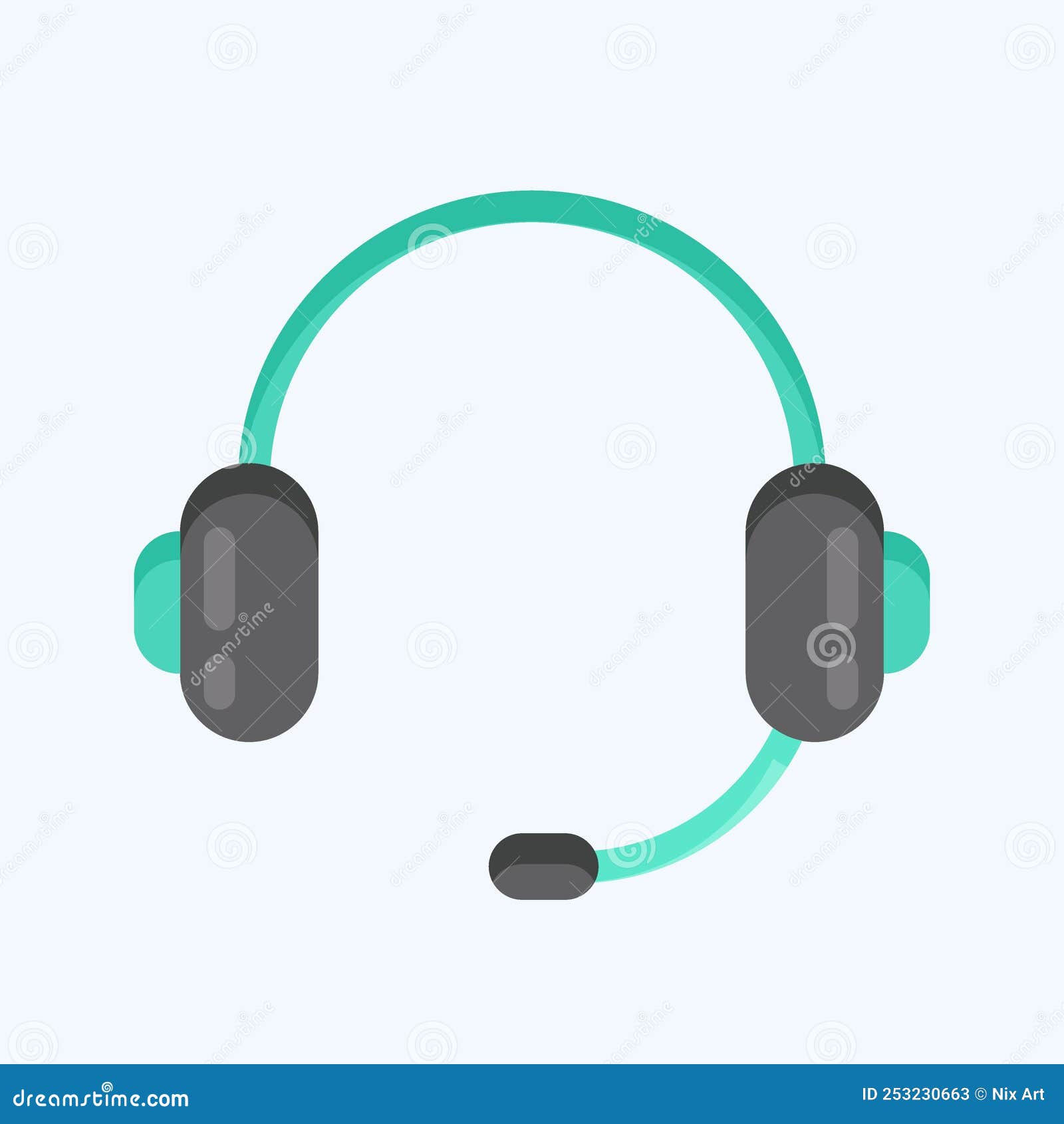 Icon Headphone. Suitable for Computer Components Symbol. Flat Style ...