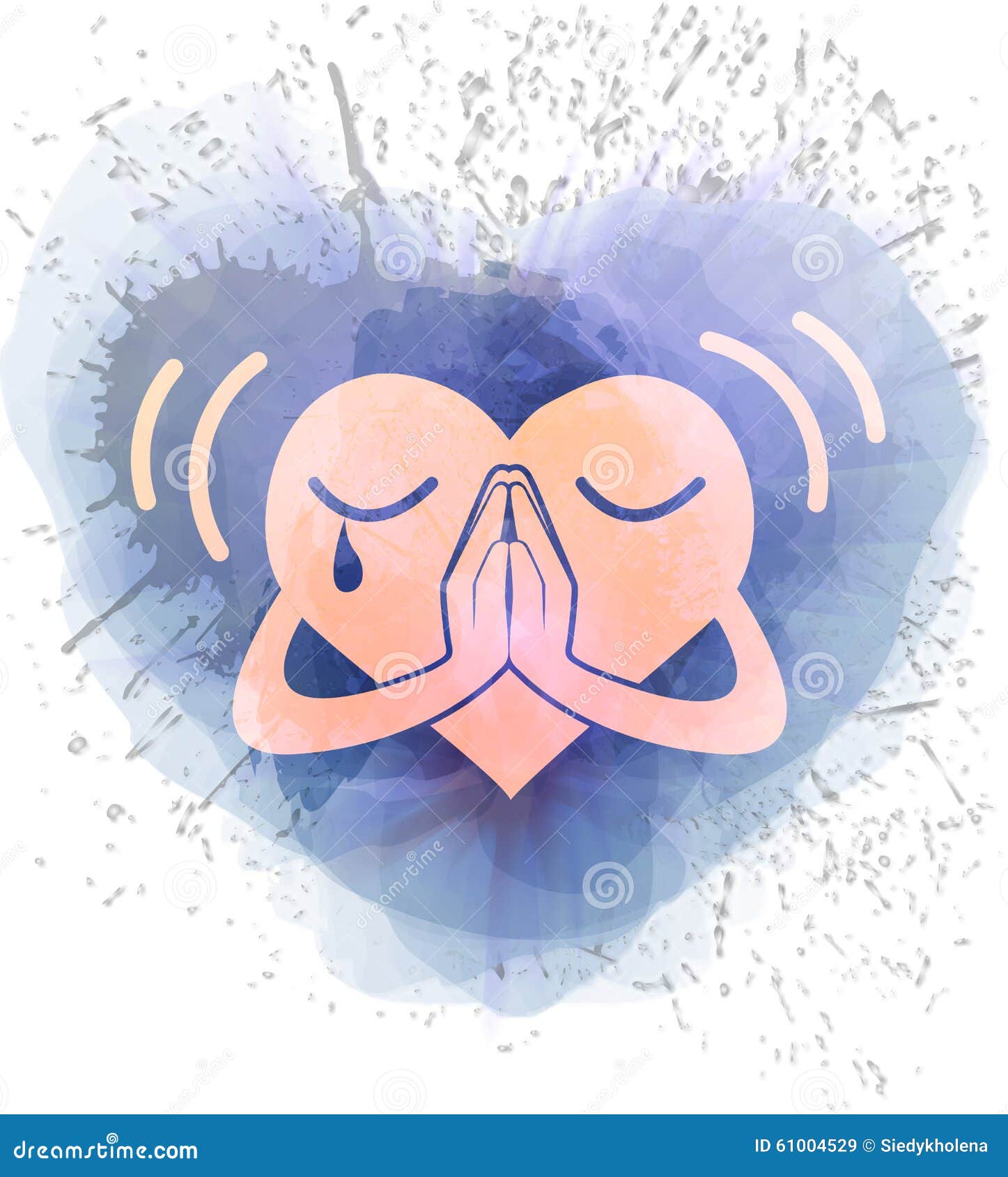 Icon heart that prays stock illustration. Illustration of hope - 61004529