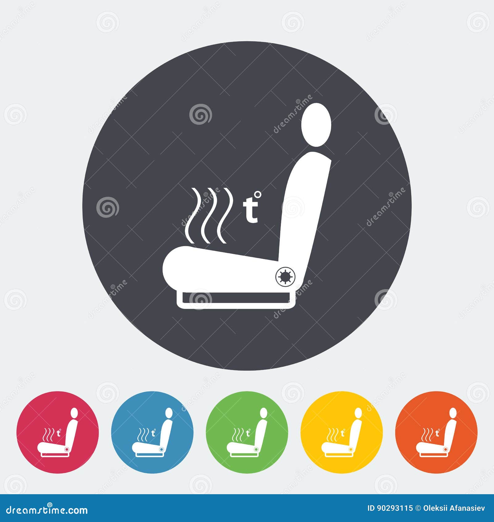 Icon heated seat. stock vector. Illustration of heat - 90293115