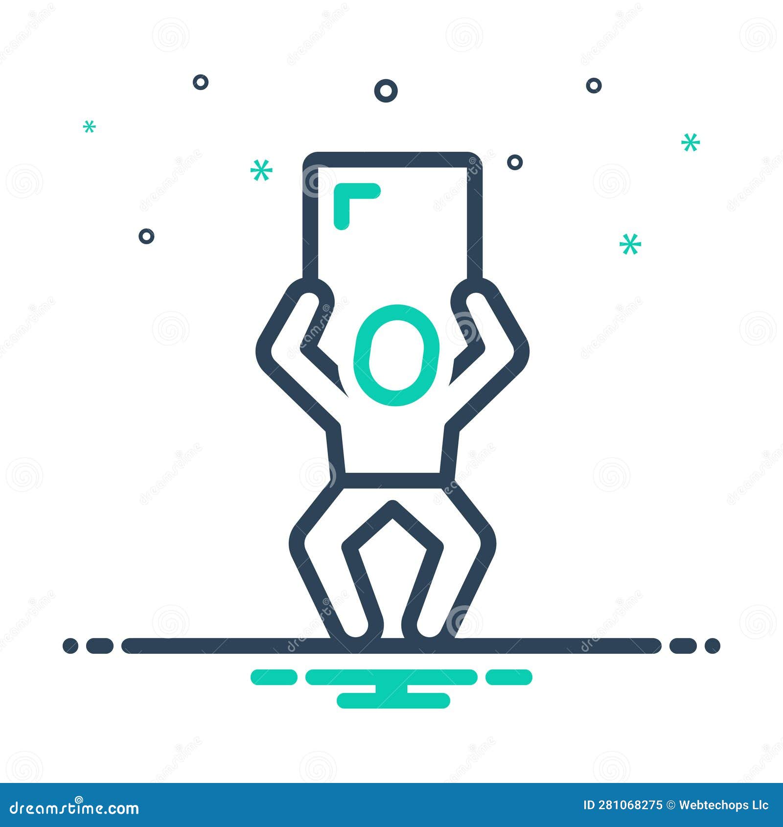 Mix Icon for Heavily, Laboriously and Carry Stock Vector - Illustration ...