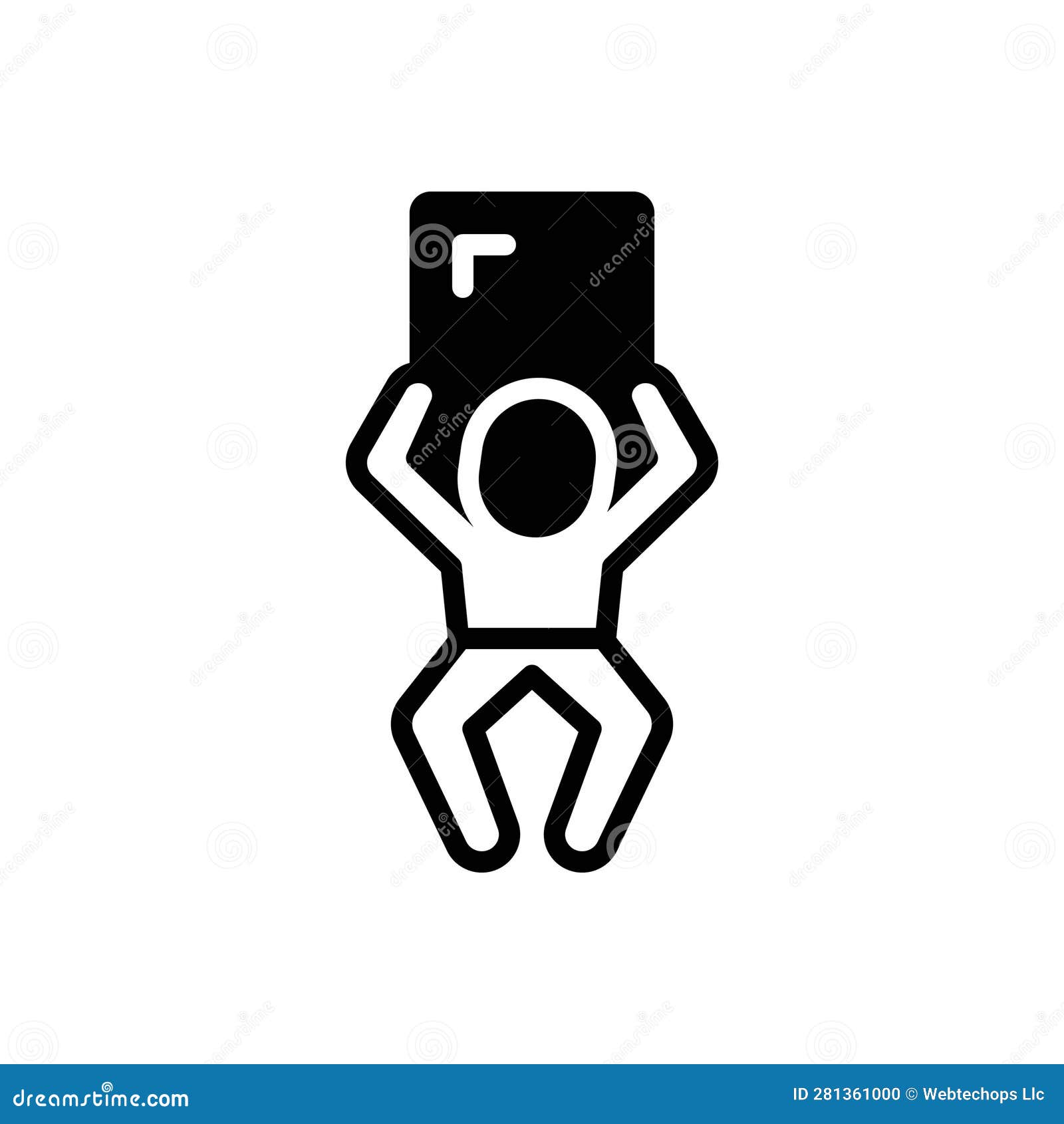 Black Solid Icon for Heavily, Laboriously and Carry Stock Vector ...
