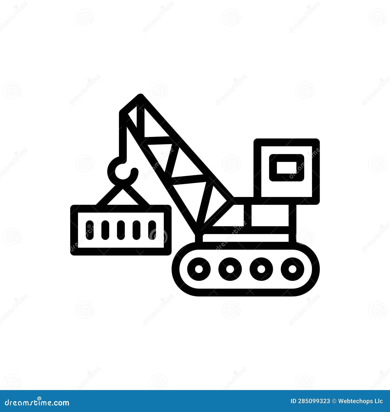 Black Line Icon for Heavy, Weighty and Goods Stock Vector ...