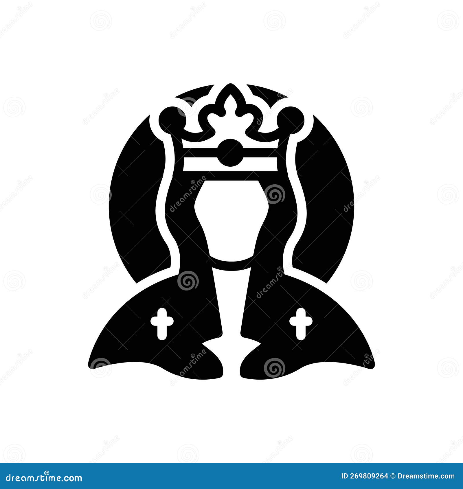 Black Solid Icon for Helen, Orthodox and Christian Stock Illustration ...