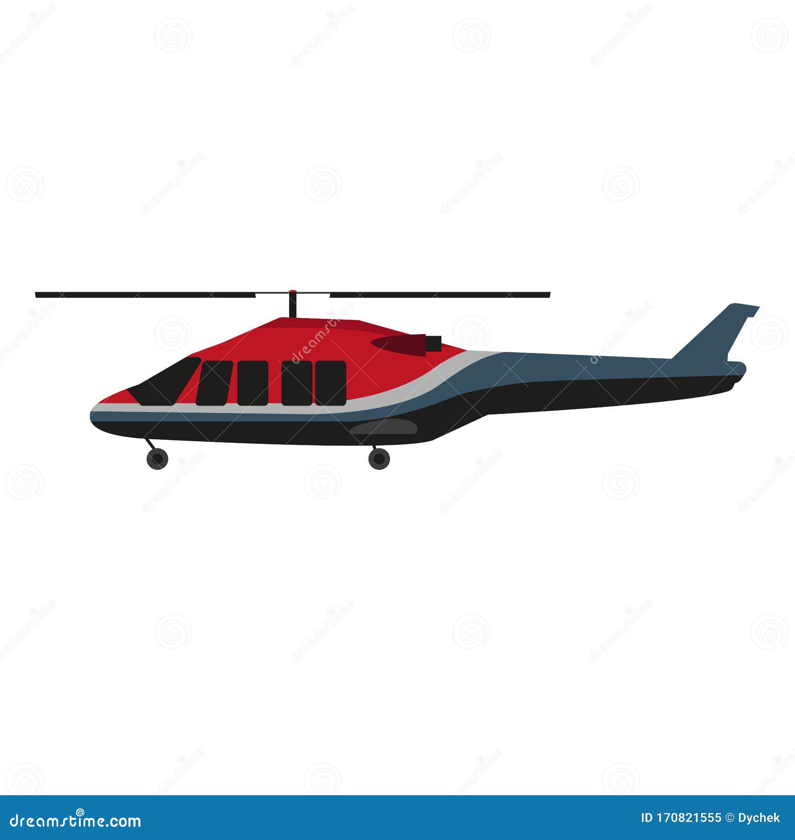 Icon of the Helicopter. Simple Flat Vector Illustration Stock Vector ...