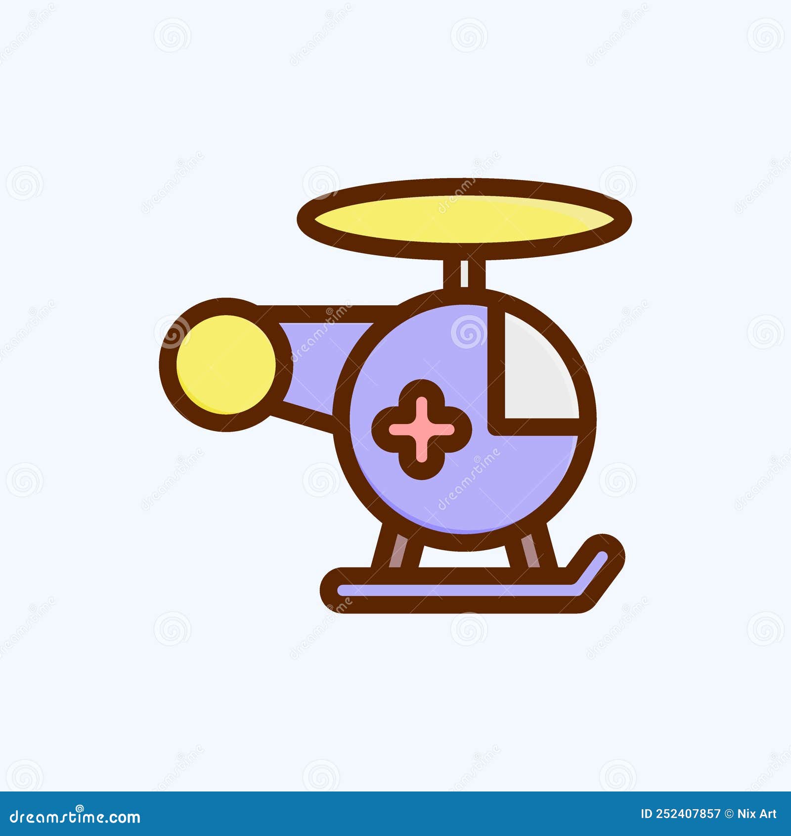 Icon Helicopter. Suitable for Education Symbol. Flat Style. Simple ...