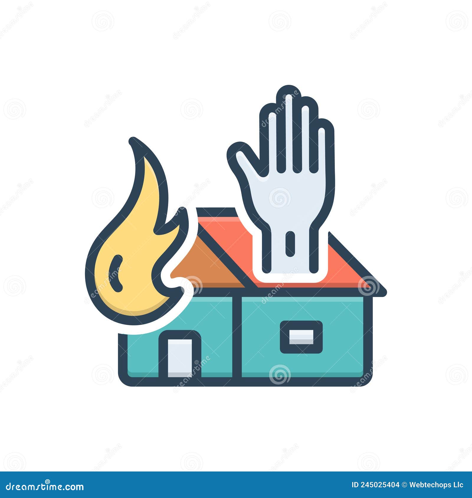 Color Illustration Icon for Help, Aid and Succour Stock Illustration ...