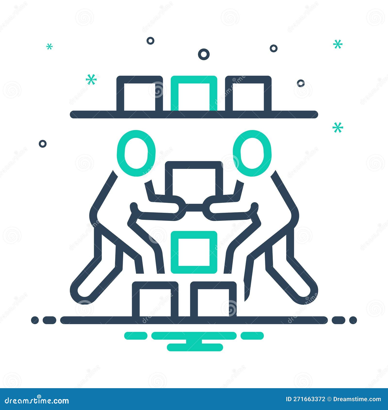 Mix Icon for Helping, Serving and Serving Stock Vector - Illustration ...