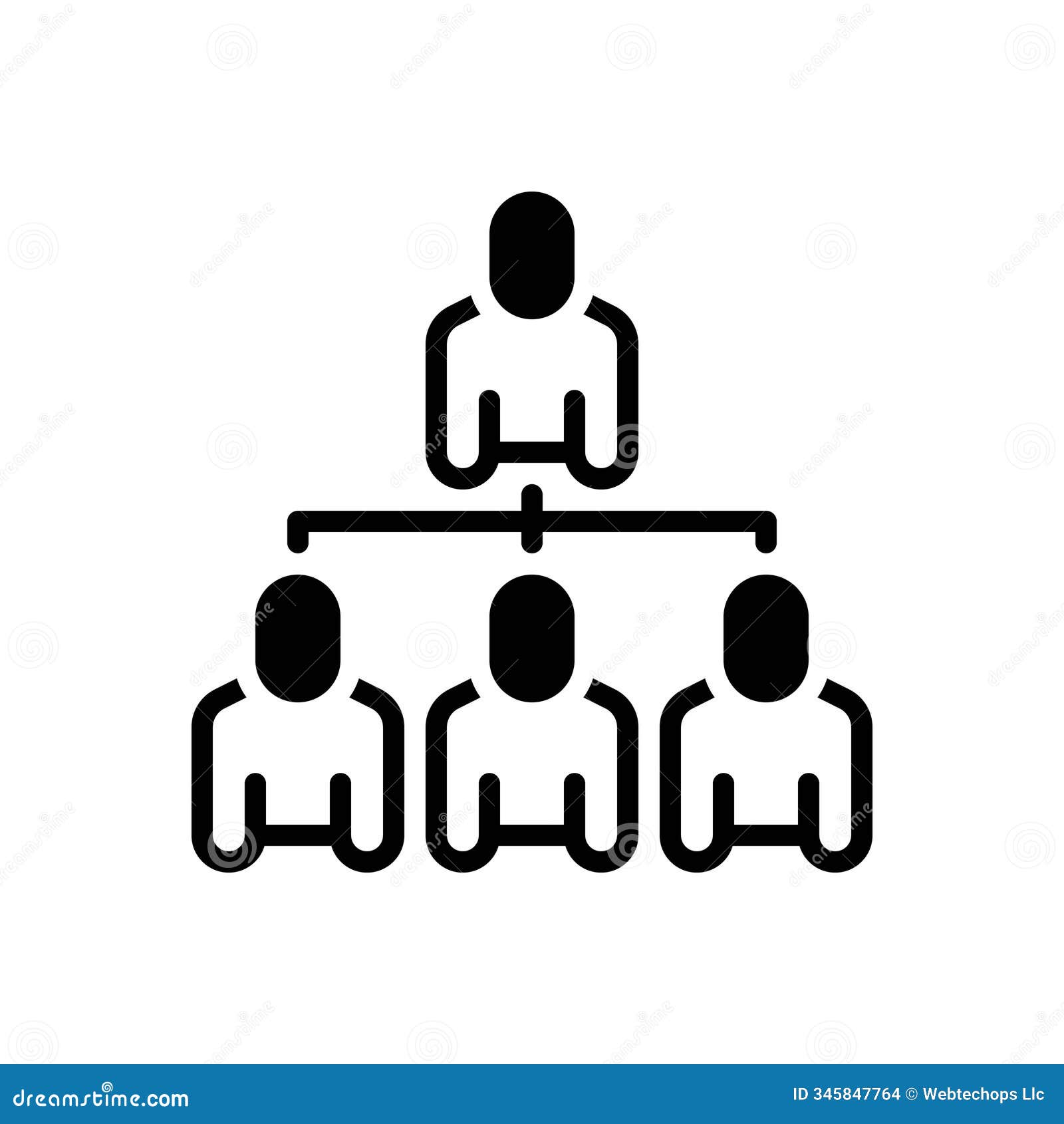 Black Solid Icon for Hierarchy, Connection and Employee Stock ...