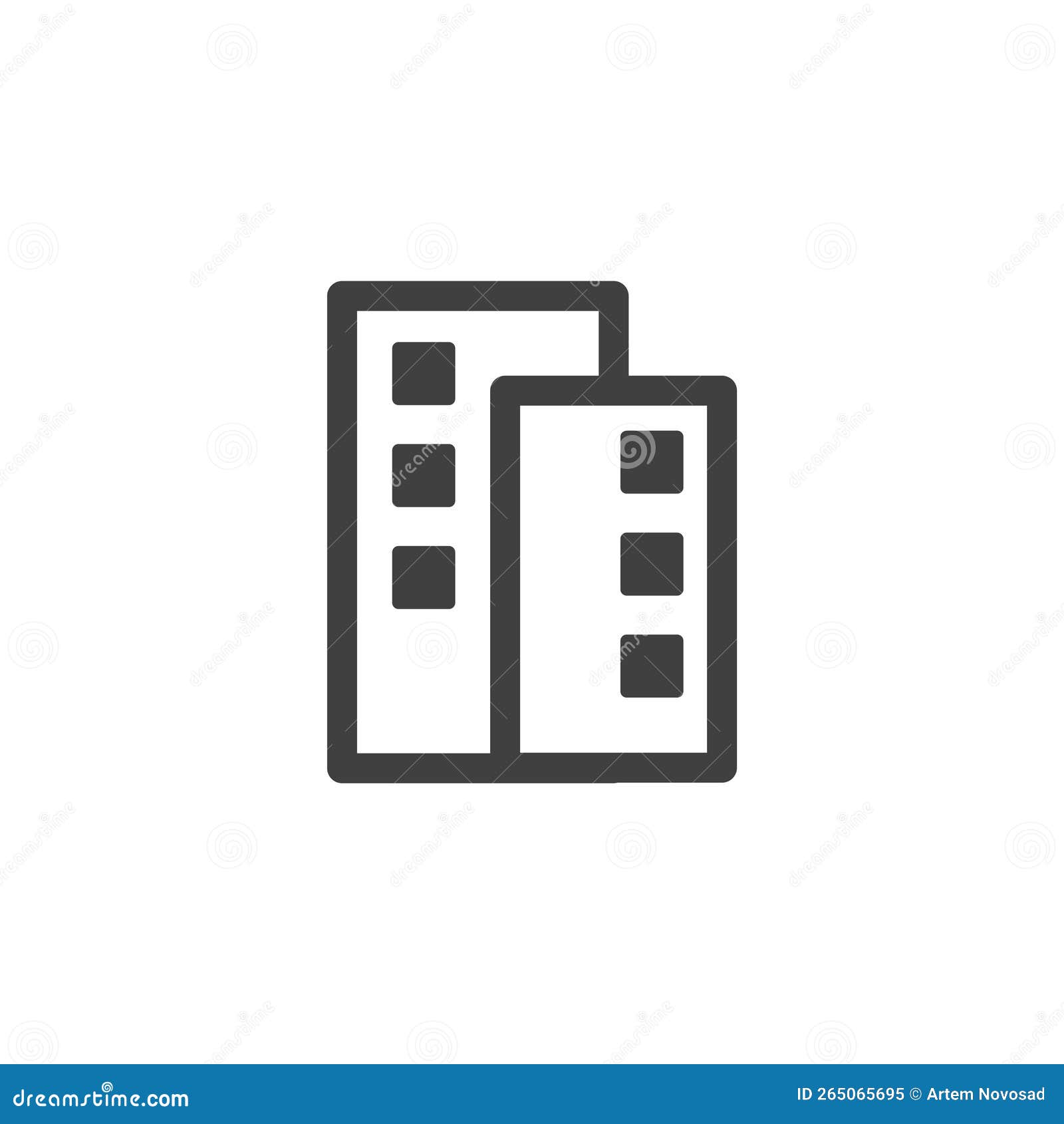 The Icon of High-rise Construction. a Simple Image of Two Multi-storey ...