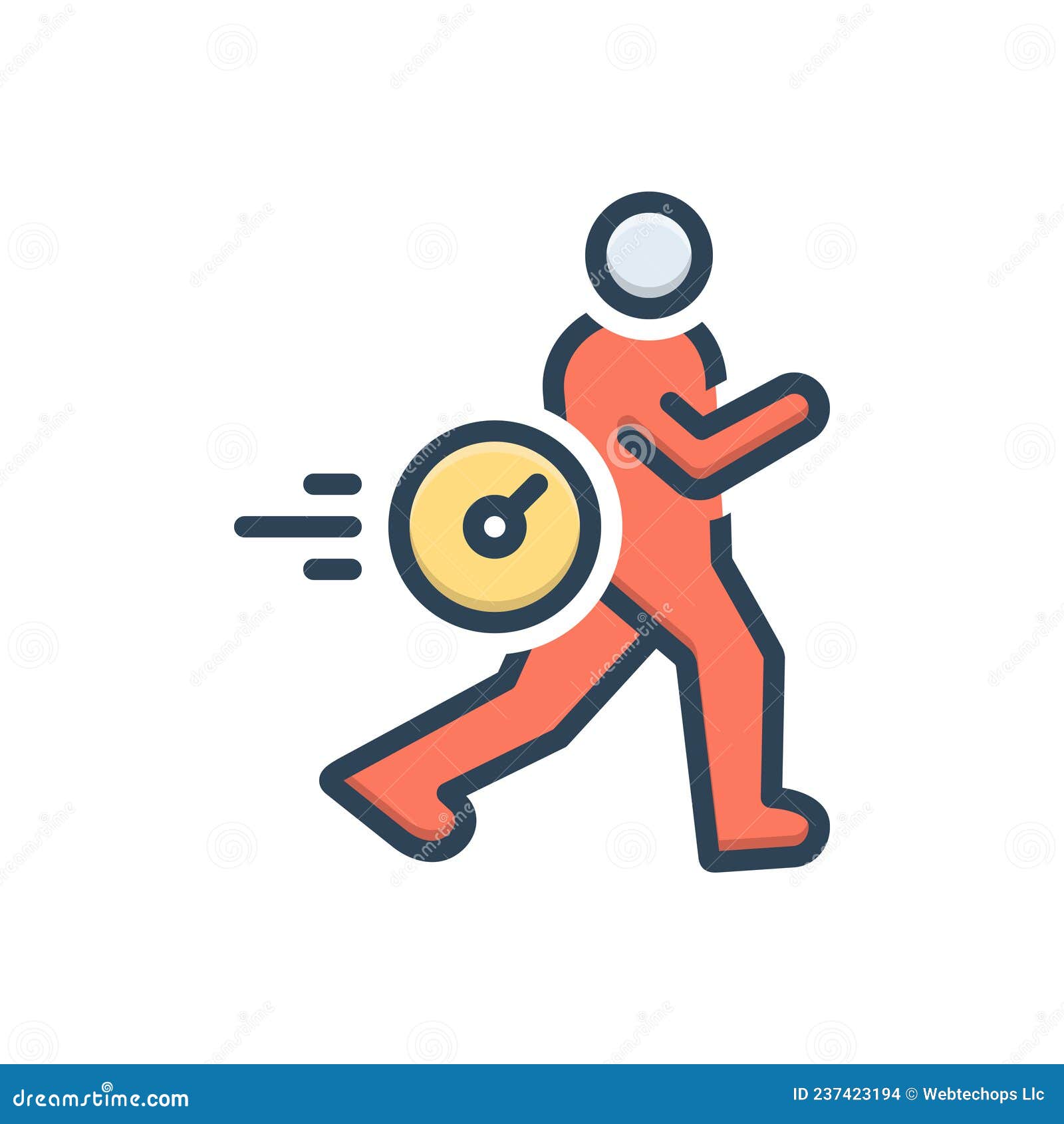 Color Illustration Icon for High, Quick and Forthwith Stock ...