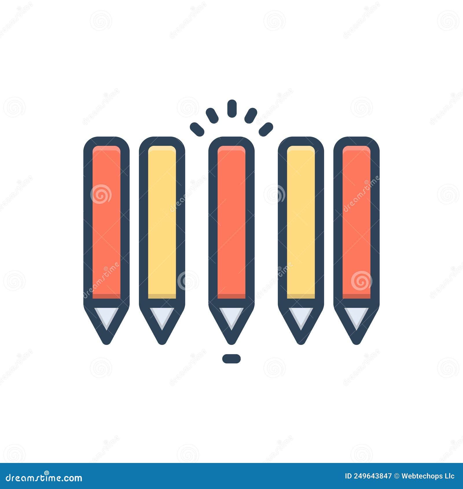 Color Illustration Icon for Highlighted, Displayed and Marker Stock ...